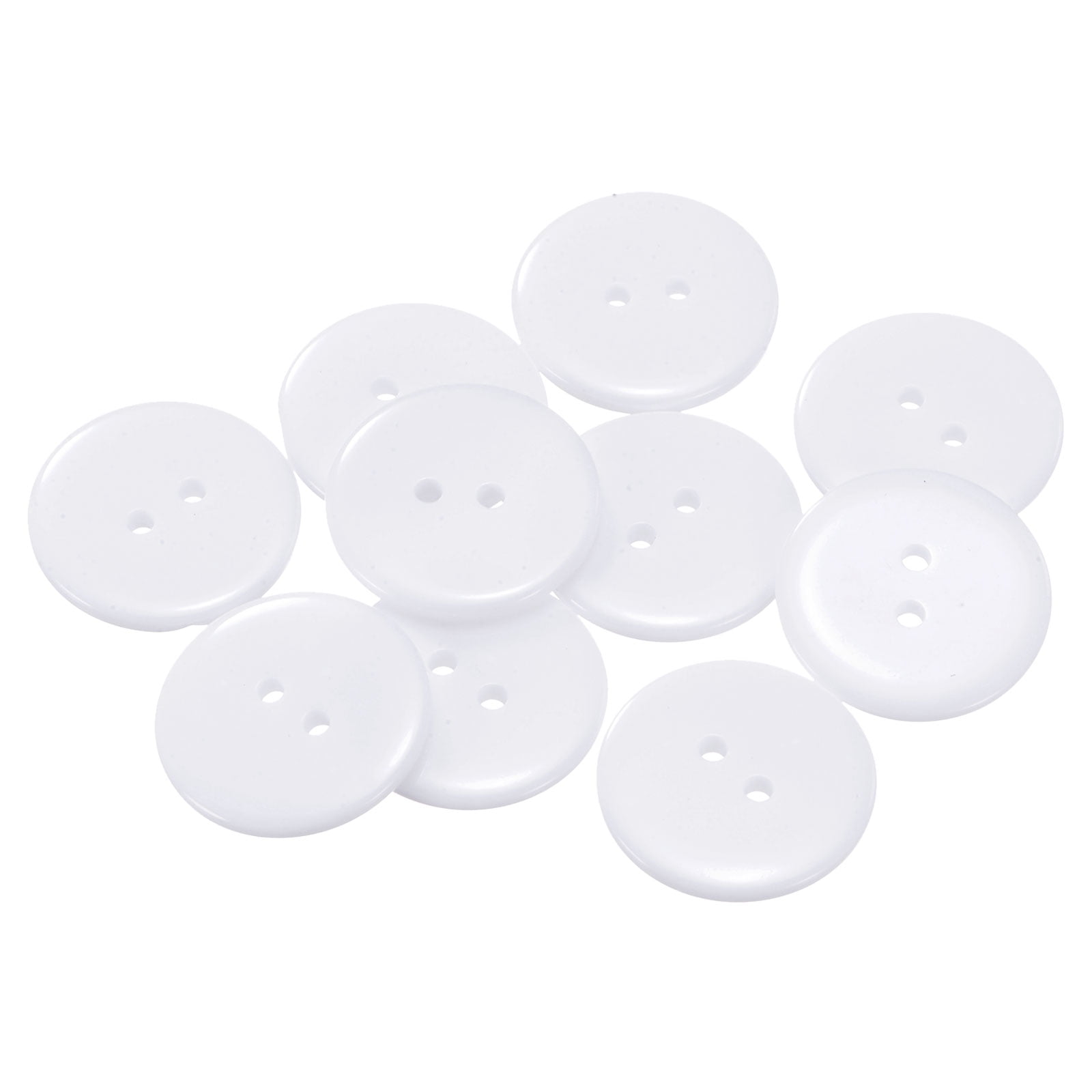 Uxcell 10Pcs Sewing Button 1"(25mm) 2 Holes Resin Round Craft ...