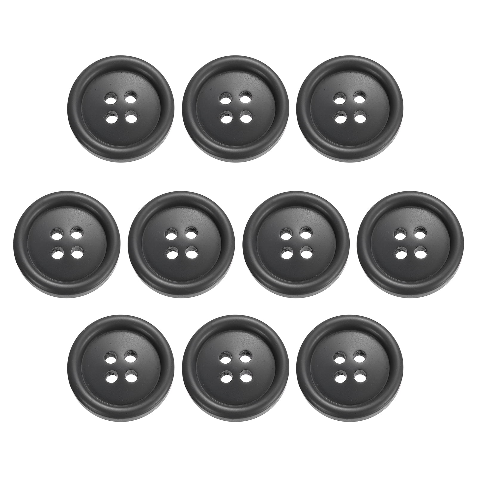 Uxcell 10pcs Sewing Button 20m 4 Holes Resin Round Craft Buttons, Dark ...