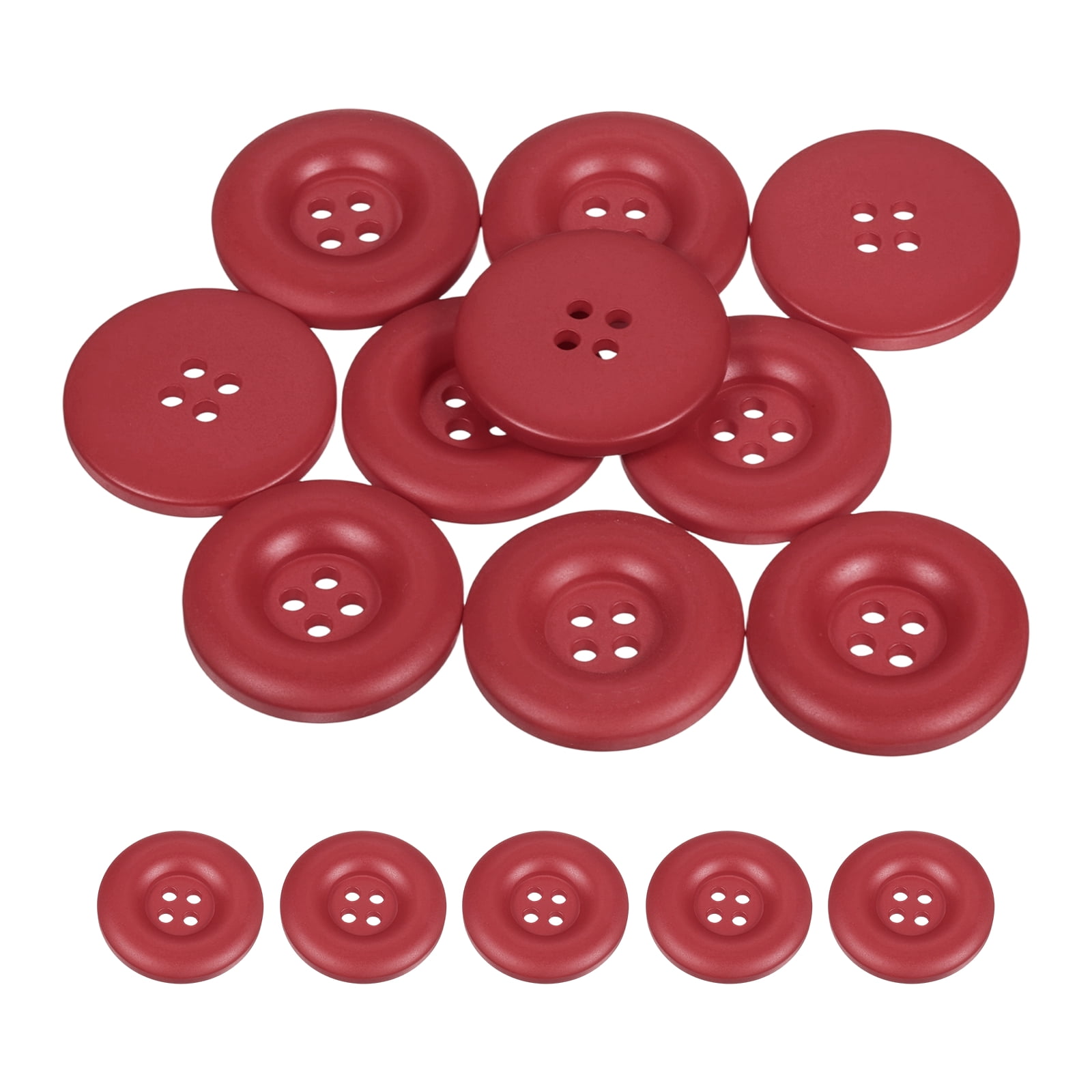 Uxcell 10pcs Sewing Button 28mm 4 Holes Resin Round Crafting Buttons ...