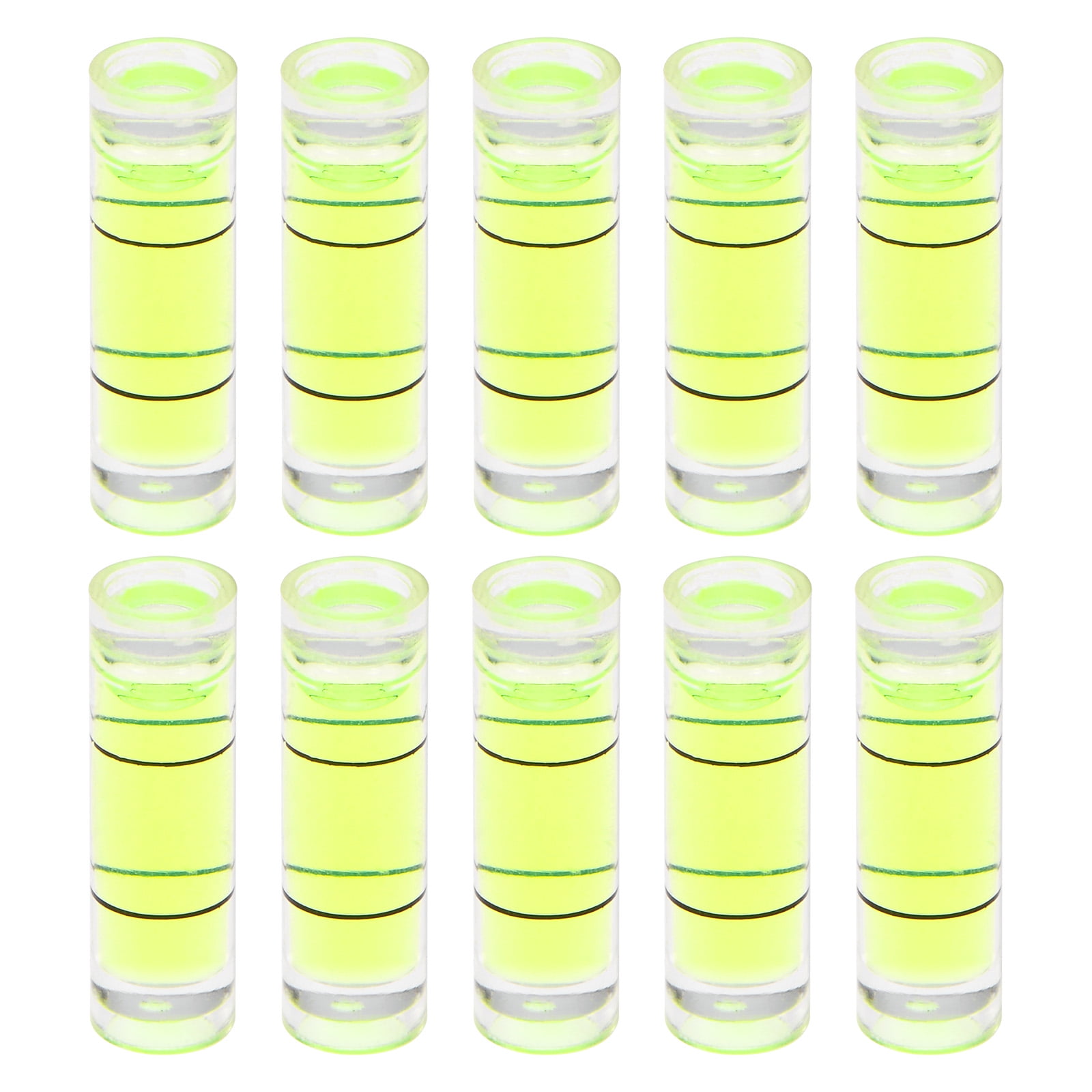 Uxcell 10pcs Small Cylindrical Bubble Level Vials 6x20mm PMMA Mini ...