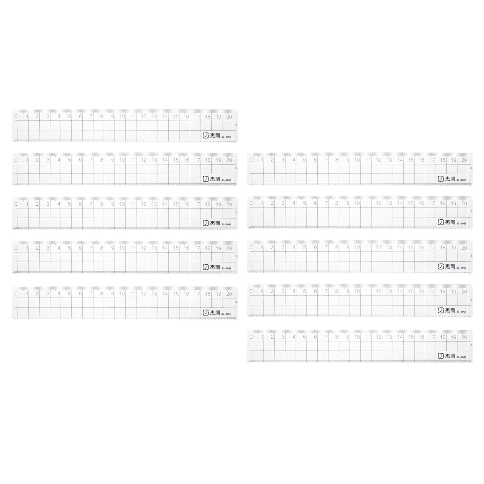 Uxcell 10pcs Straight Plastic Ruler 20cm Metric Plastic Clear Measuring ...