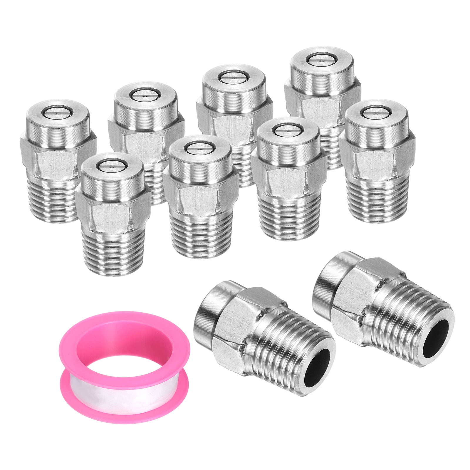 Uxcell 10pcs Surface Clean Tip 25 Degree 1/4 Inch NPT Male 0.977 ...