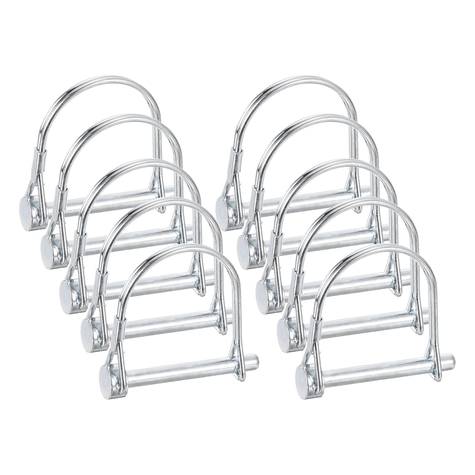 Uxcell 10pcs Trailer Coupler Pin (1/4" x 2" M6) - Wire Lock Pin Safety ...