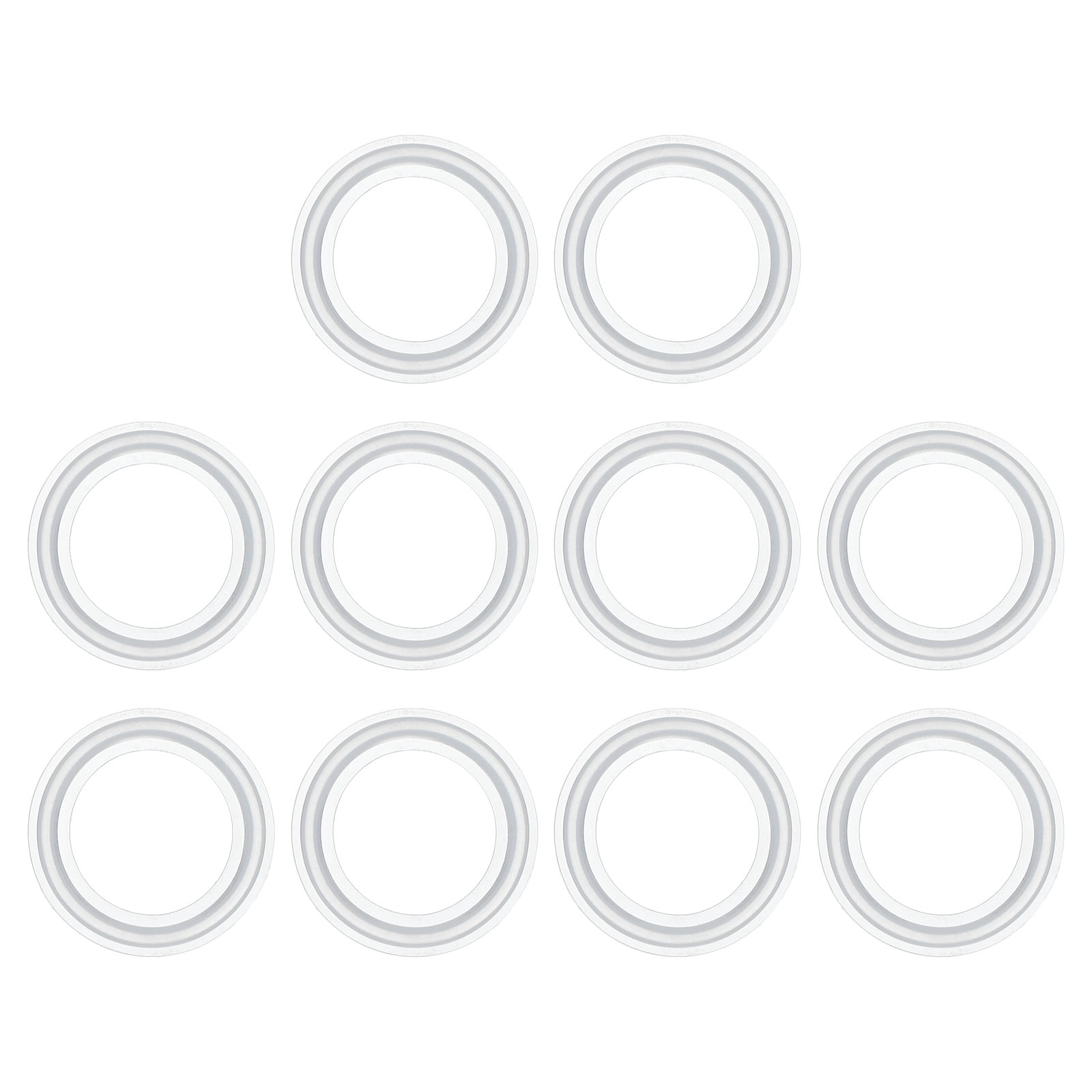 Uxcell 10pcs Tri Clamps Gasket, 25.4mm OD 15.9mm ID Sanitary TC Tri ...