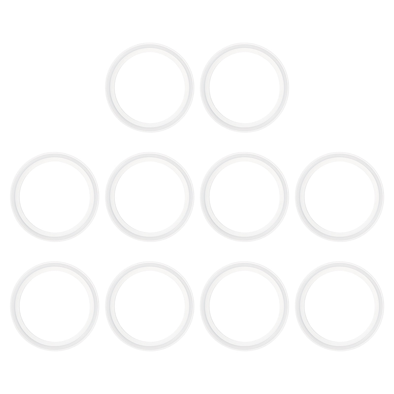 Uxcell 10pcs Tri Clamps Gasket, 77.5mm OD 60.2mm ID Sanitary TC Tri ...