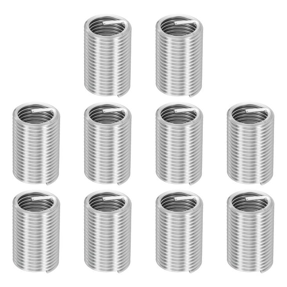 Uxcell 10pcs Wire Thread Inserts M16 x 2 x 3D Metric Helical Threaded ...