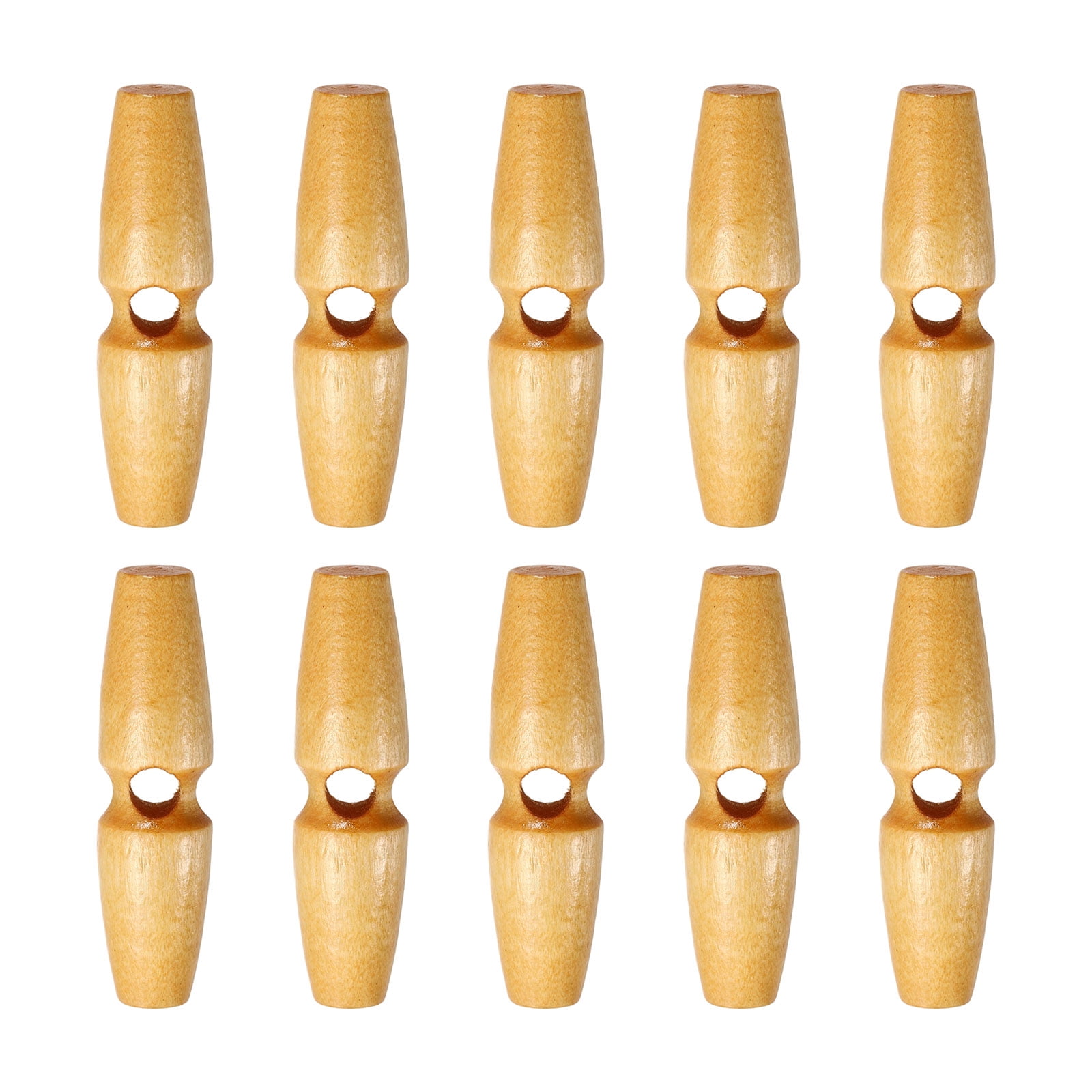 Uxcell 10pcs Wooden Toggle Buttons 50mm / 2
