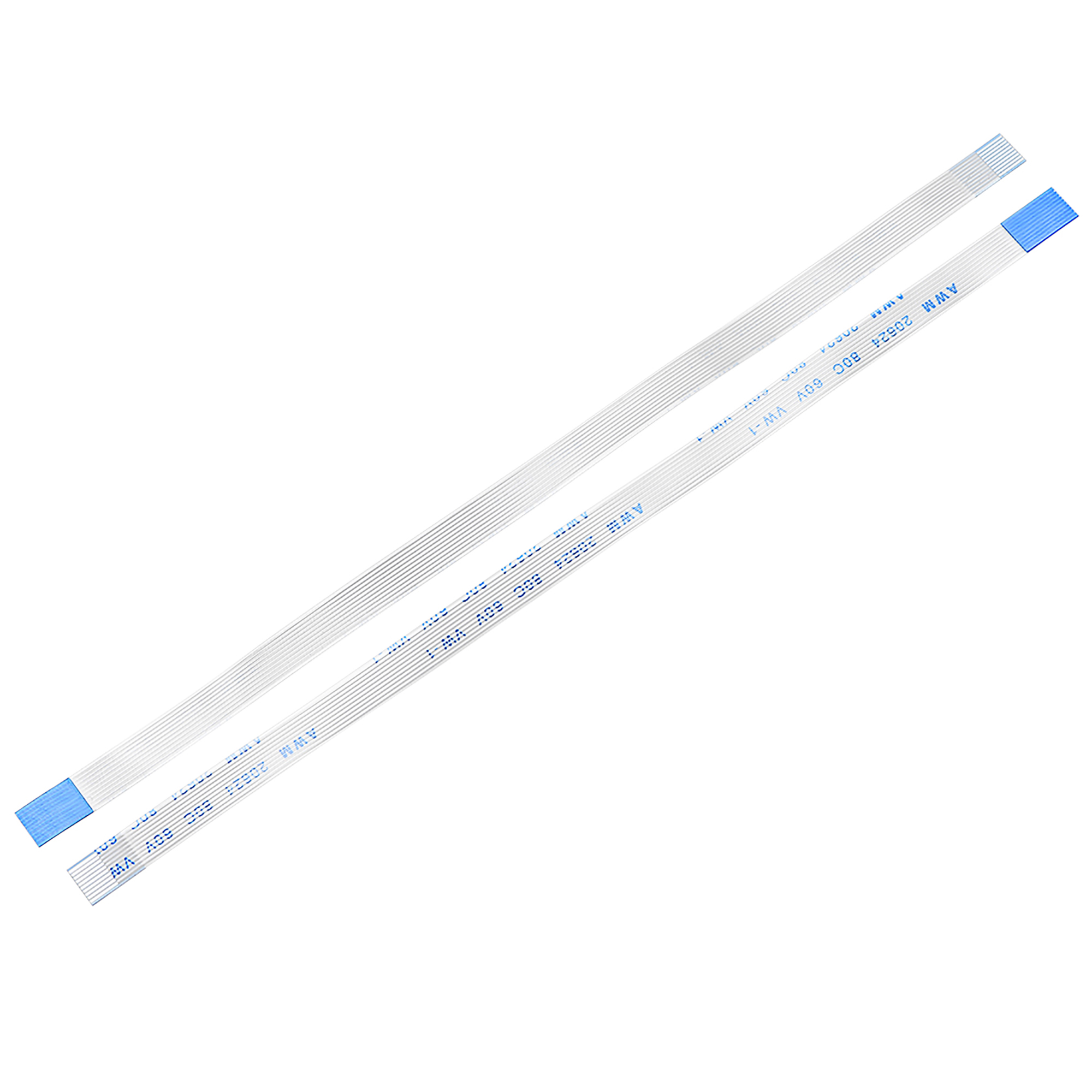 Uxcell 10pins Flexible Flat Cable FPC FFC B Type Ribbon Cable PE White ...