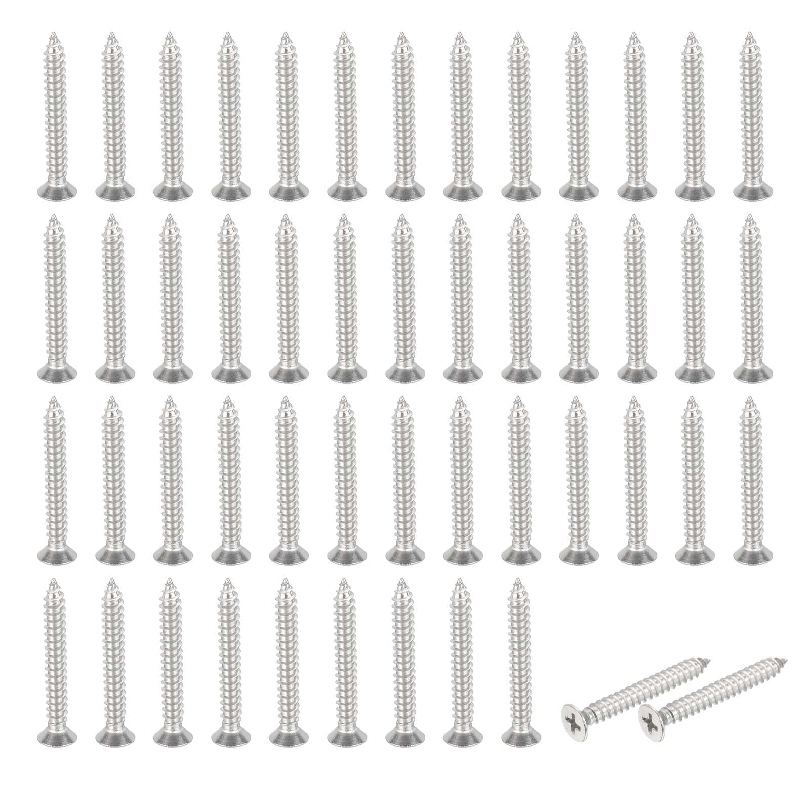 Uxcell Flat Head Sheet Metal Screws, less Steel Phillips Drive Self Tapping Wood Screws for ...