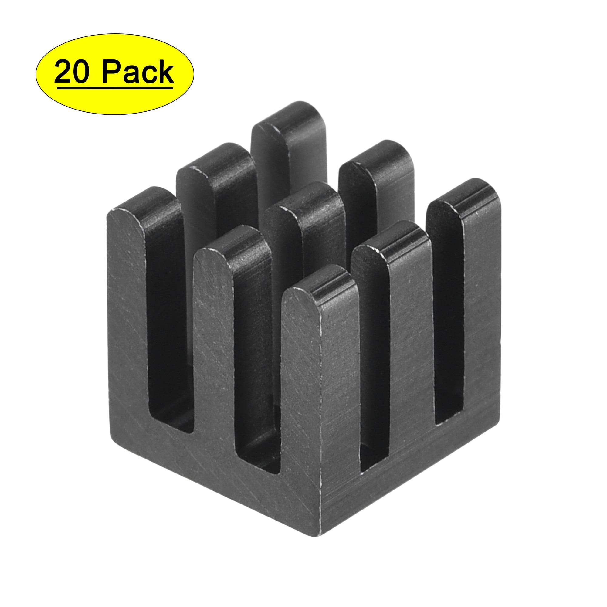 10x10x10mm Black Sticky Aluminum Heatsink Electronic Radiators 20 Pack ...