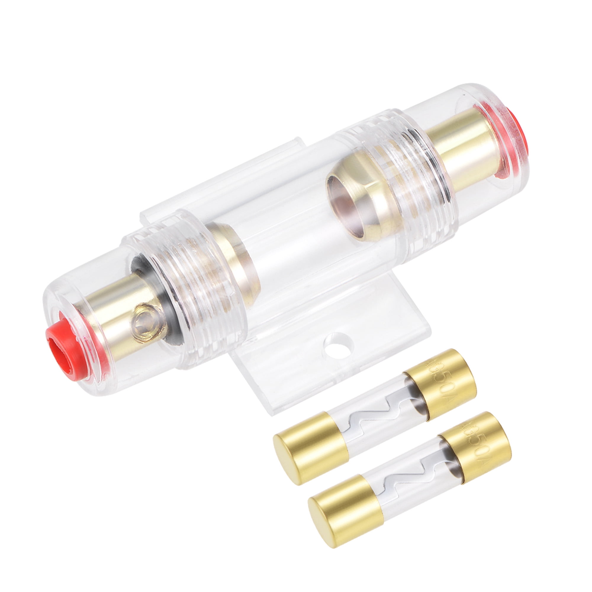 Uxcell 10x38mm 50A 32V Fast Blow Fuses with AGU Fuse Holder Inline ...