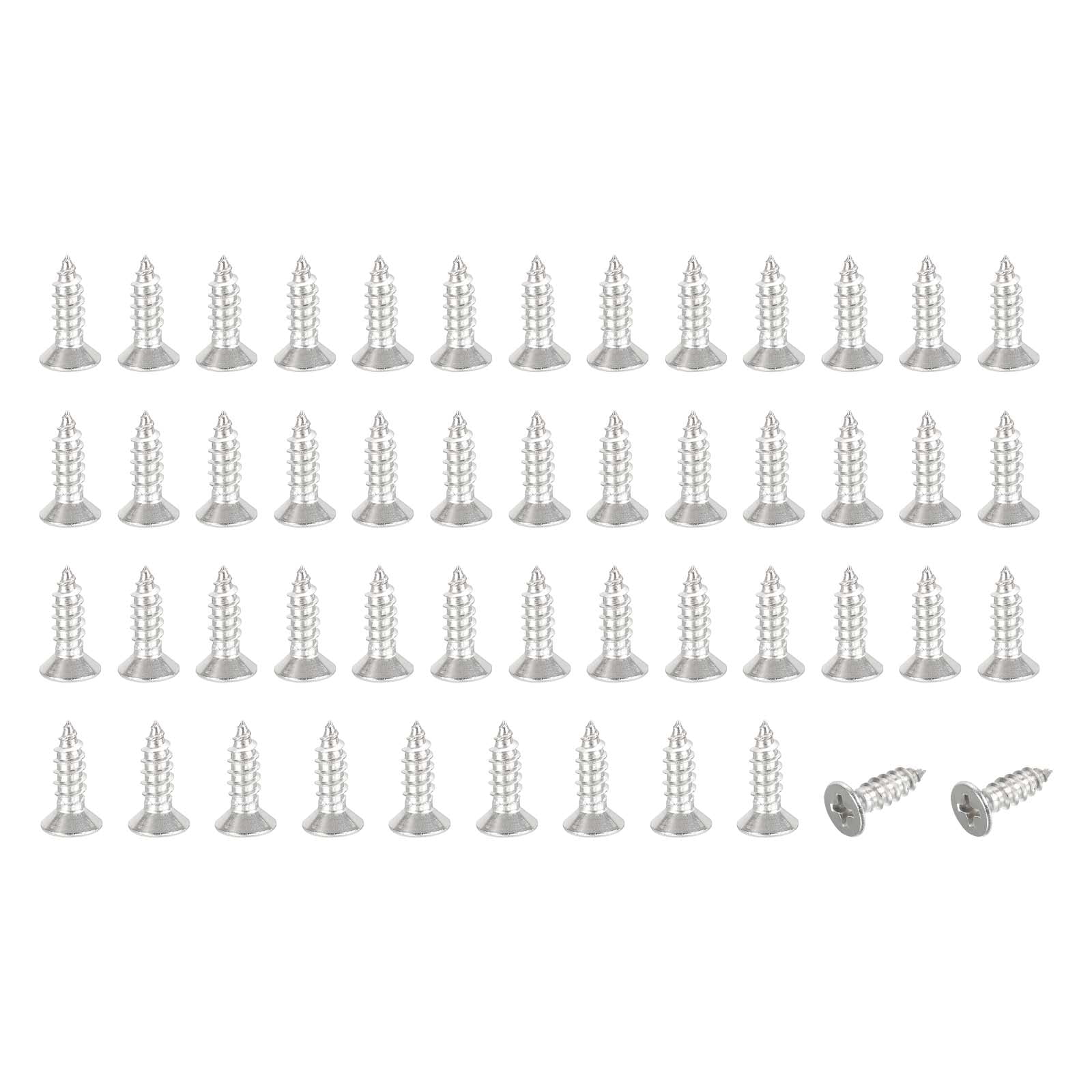 Uxcell Flat Head Sheet Metal Screws, less Steel Phillips Drive Self Tapping Wood Screws for ...