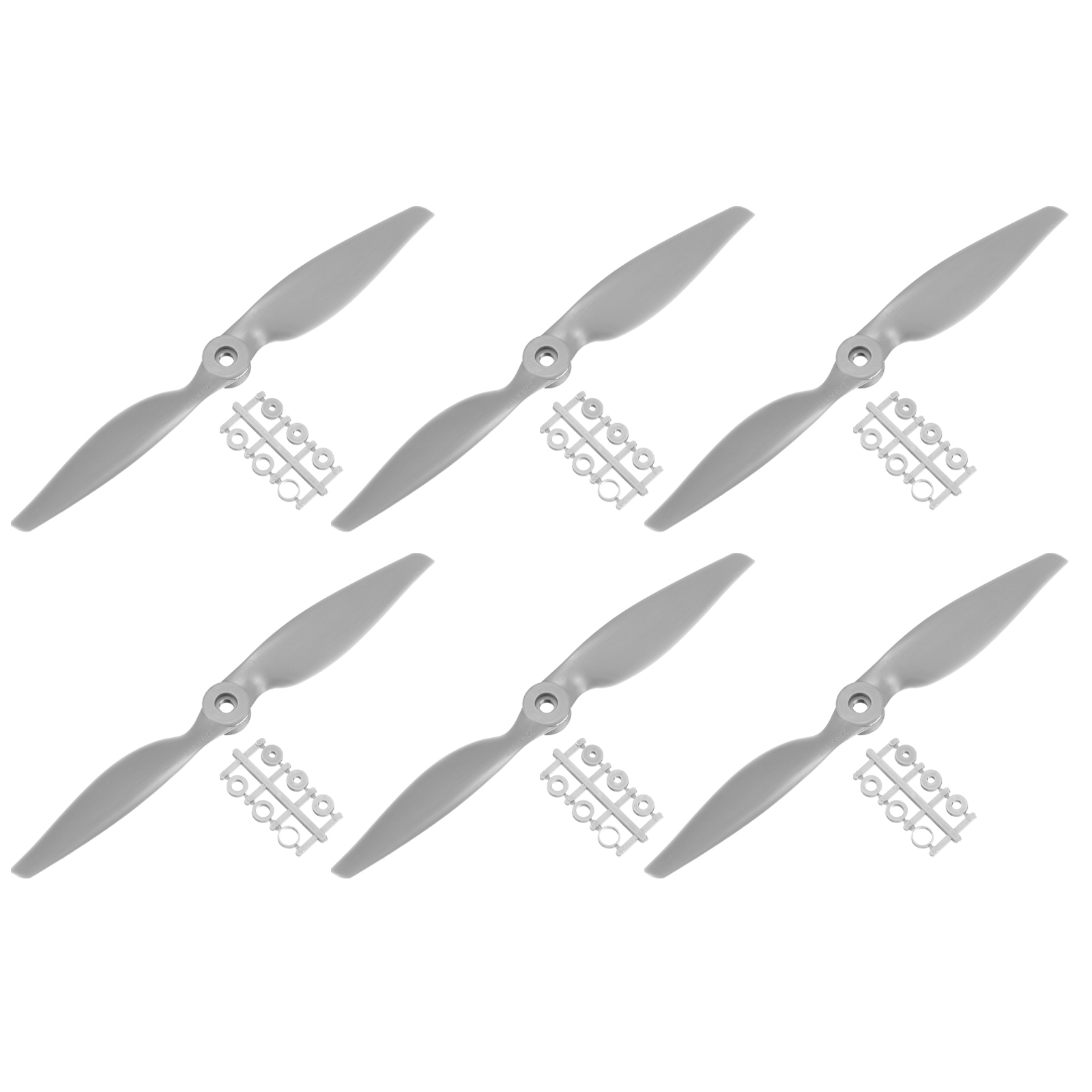 Uxcell 10x5 Inch RC Propellers 2-Vane Blades Props Gray with Adapter ...