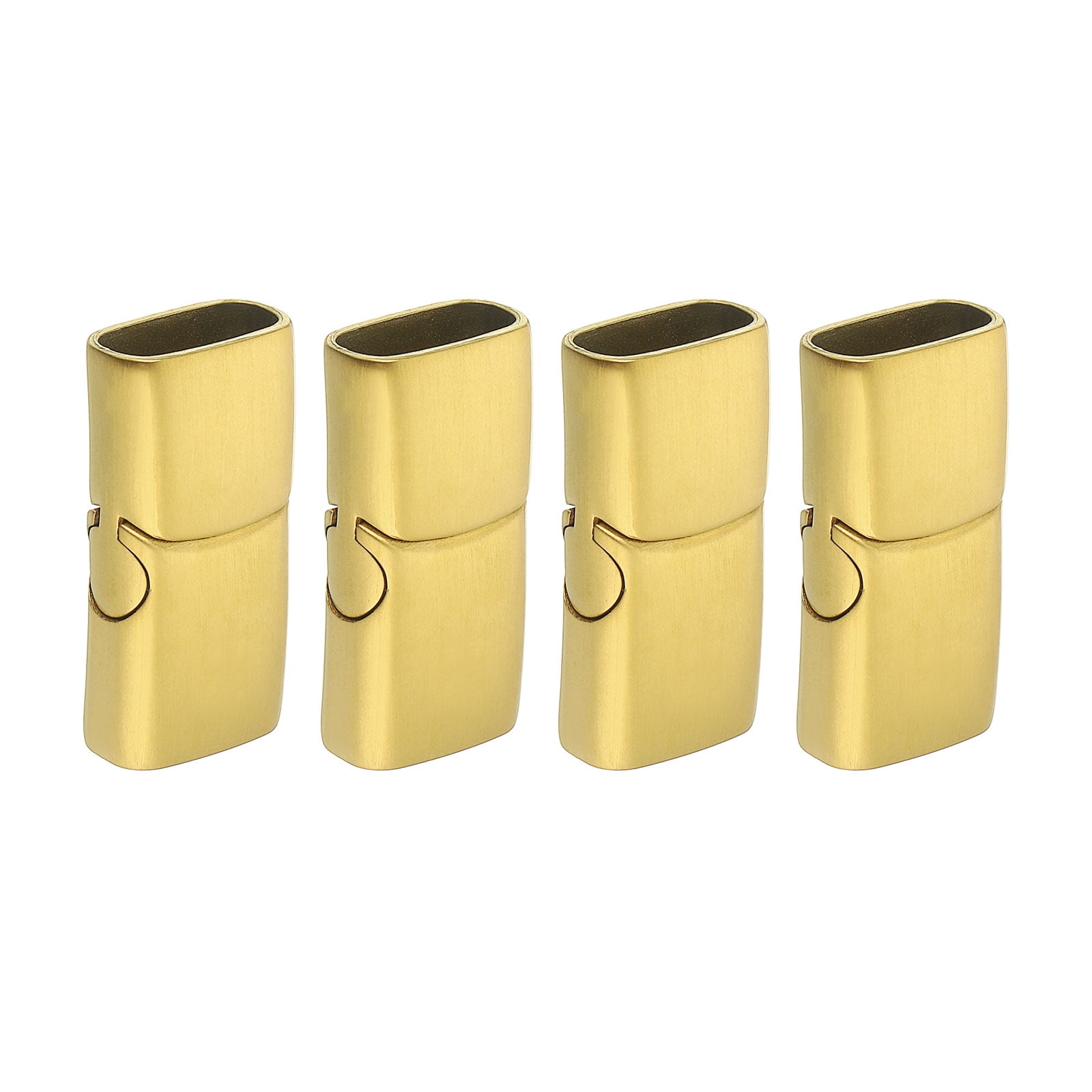 Uxcell 10x5mm Flat Leather Clasp, 4 Pack Jewelry Bracelet Clasps for ...