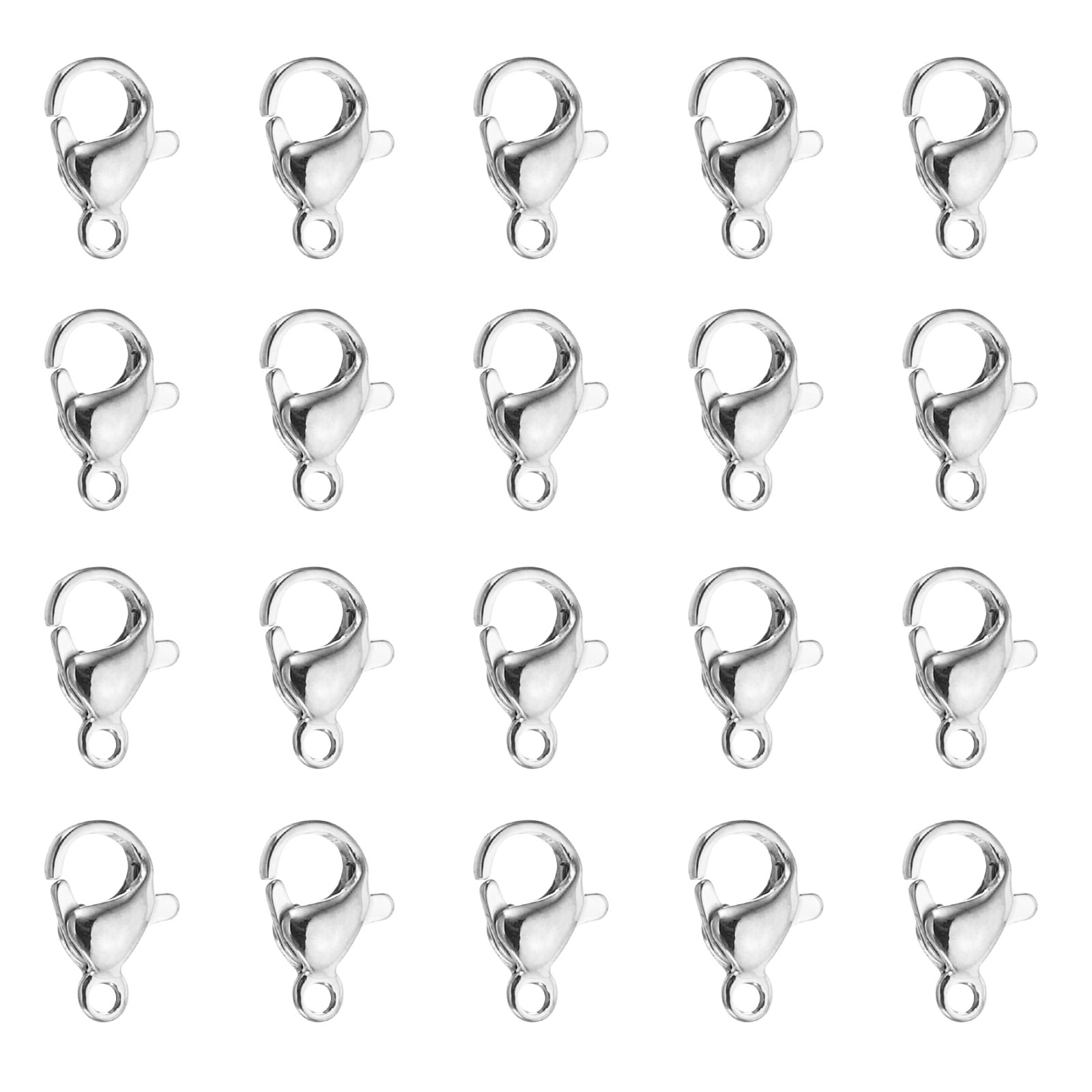 Uxcell 10x6.5mm Lobster Clasp, 20Pcs 304 Stainless Steel Lobster Claws ...
