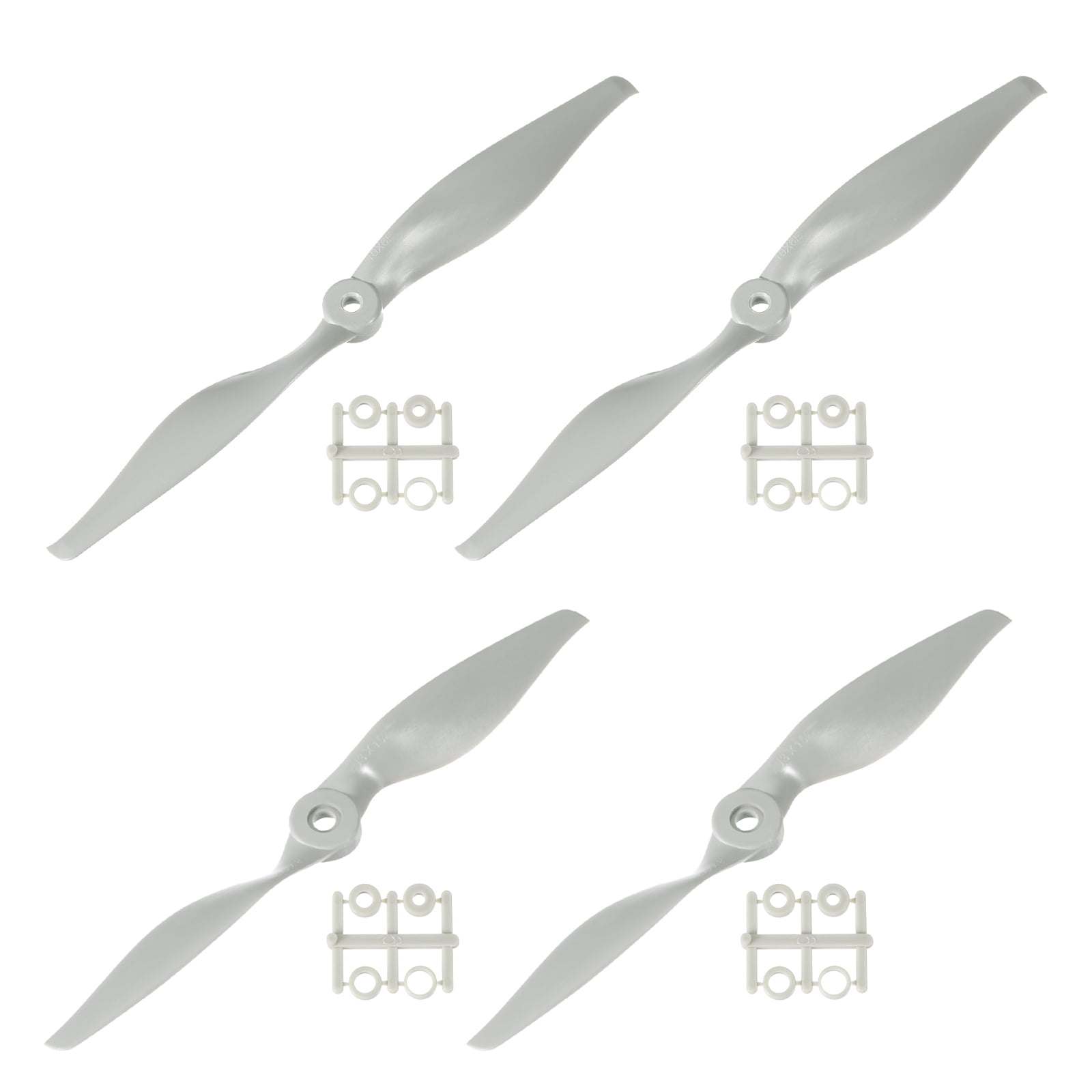 Uxcell 10x6" 8x6" Propeller RC Propellers 2 Vane Blades Props Grey with ...