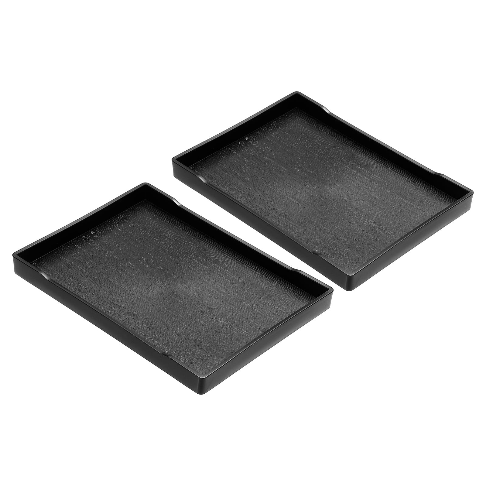Uxcell 10x7" Fast Food Tray, 2 Pack Plastic Multi-Purpose Rectangle ...
