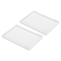 Uxcell 8x6" Fast Food Tray, Plastic Multi-Purpose Rectangle Serving ...