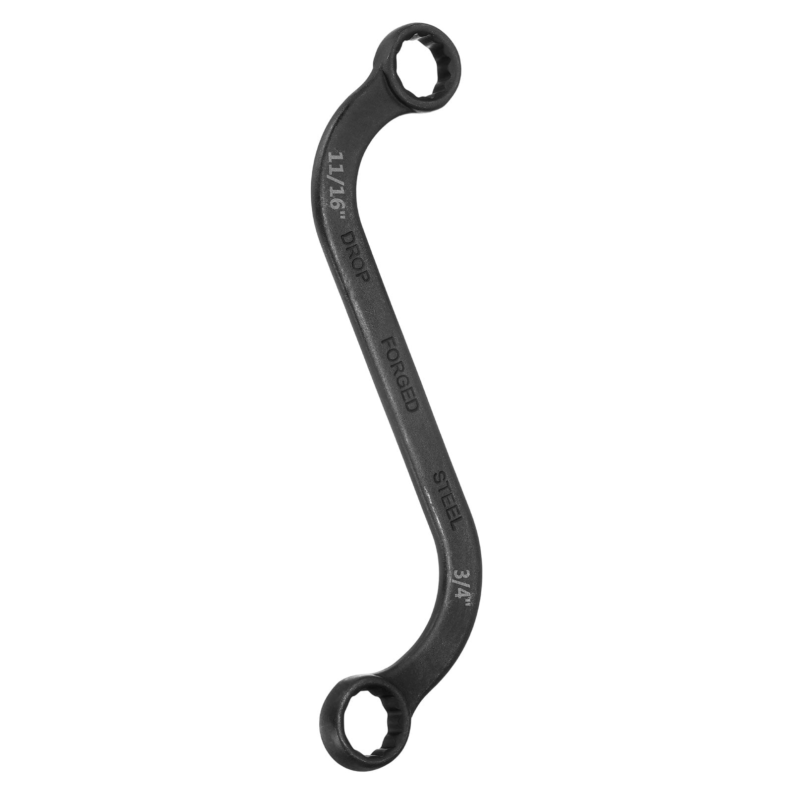 Uxcell 11/16" x 3/4" 12-Point S-Style Box Wrench Double End S Shaped ...