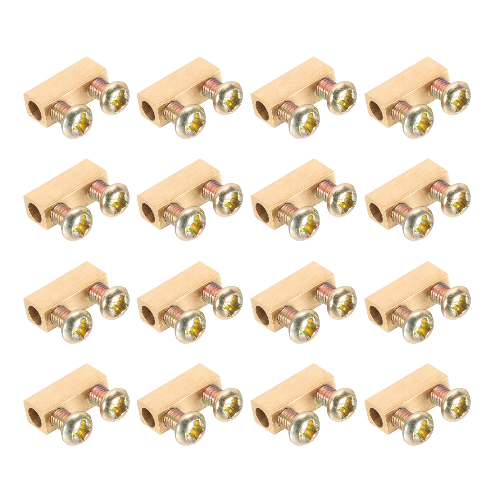 Uxcell 11.5x4x5mm Wire Connectors Nut Terminal, 20 Pcs 5 A Brass ...