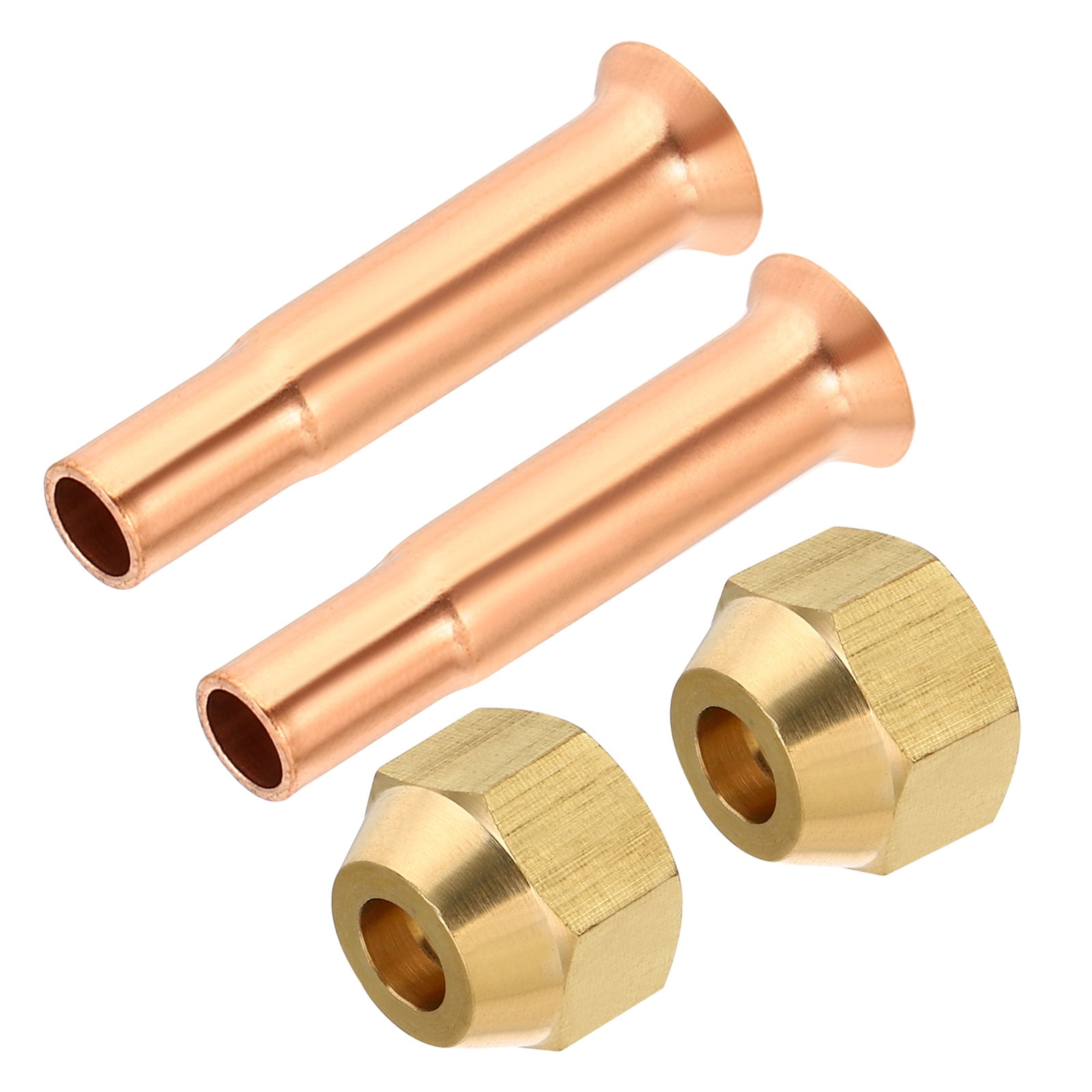 Uxcell 11/64" (4.2mm) ID Copper Tube Flare Fitting with Nuts, 2 Pcs ...