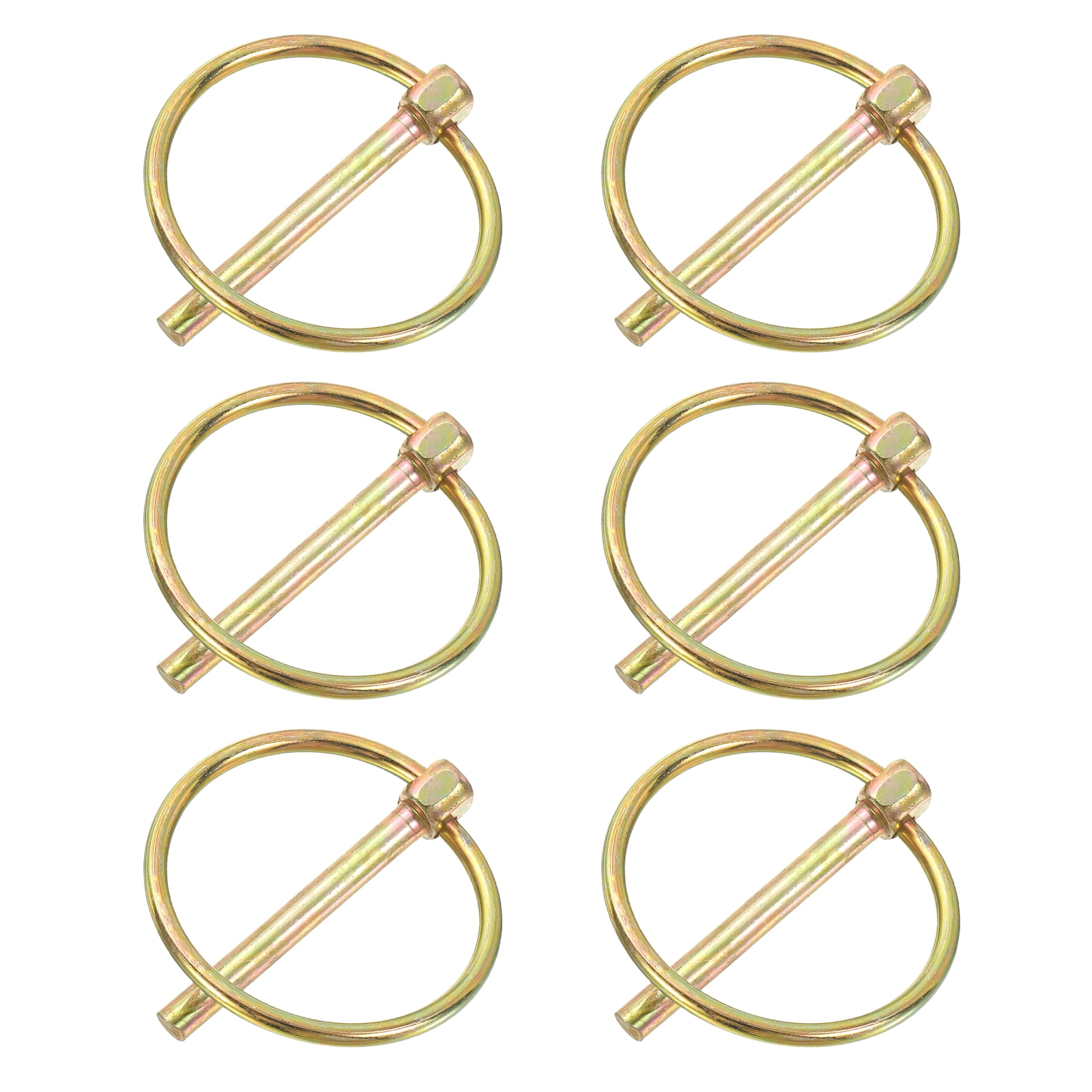 Uxcell 11/64" x 1-1/2" Lynch Pin with Ring, 6 Pcs Heavy Duty Round ...