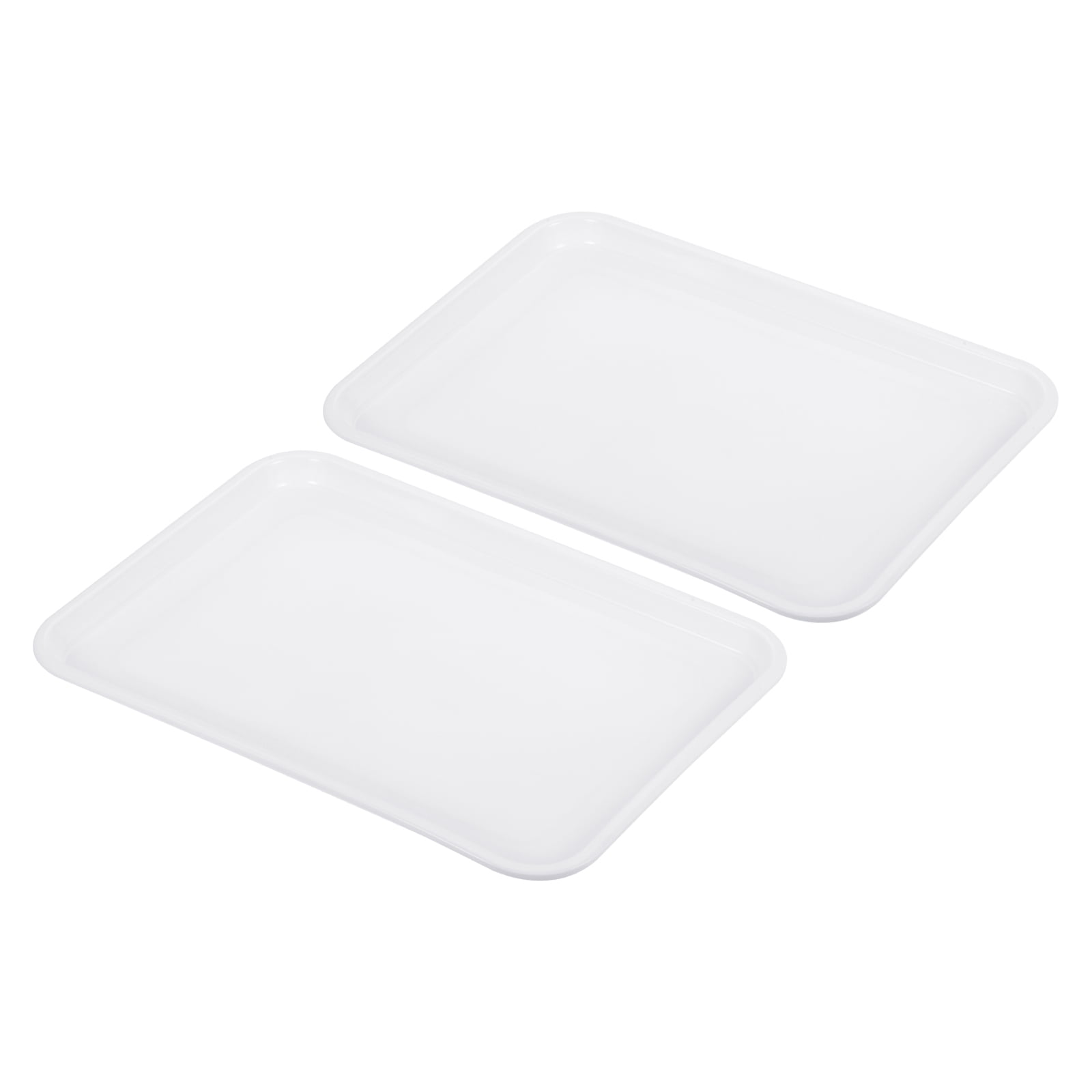 Uxcell 11.6x8.4" Fast Food Tray, 2 Pack Plastic Serving Tray Reusable ...