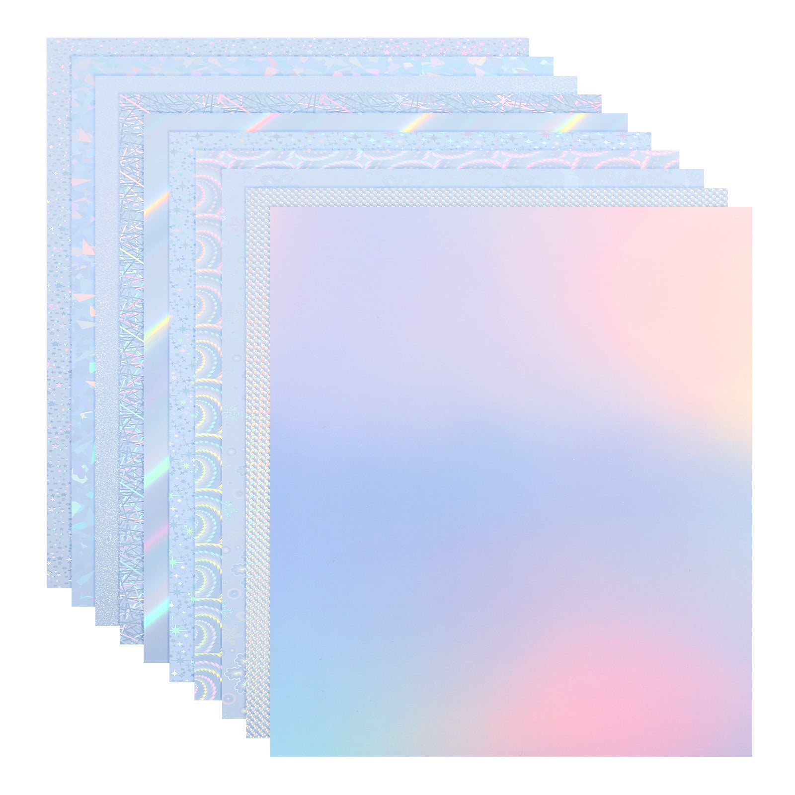Uxcell 11.7x8.2" Printable Holographic Sticker Paper, 50Pcs A4 Glossy ...