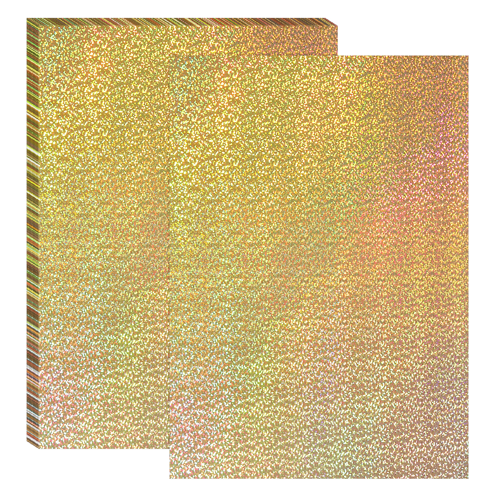 Uxcell Hot Stamping Foil Paper Sheet Laser Spot Gold - Walmart.com