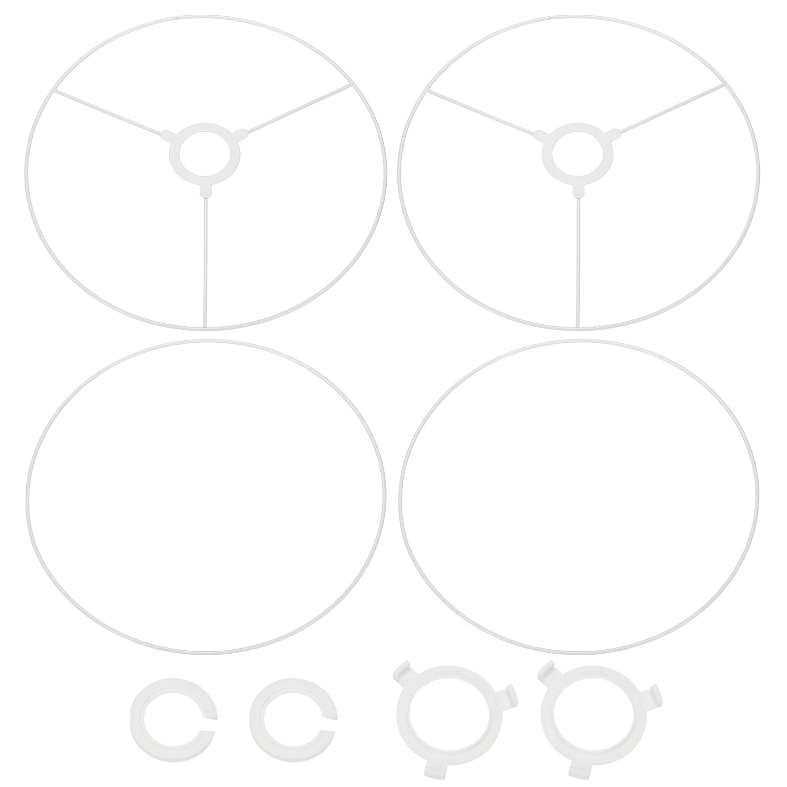 Uxcell 11.8 Inch Lamp Shade Ring, 2 Set Lamp Shade Frame with E27 to ...