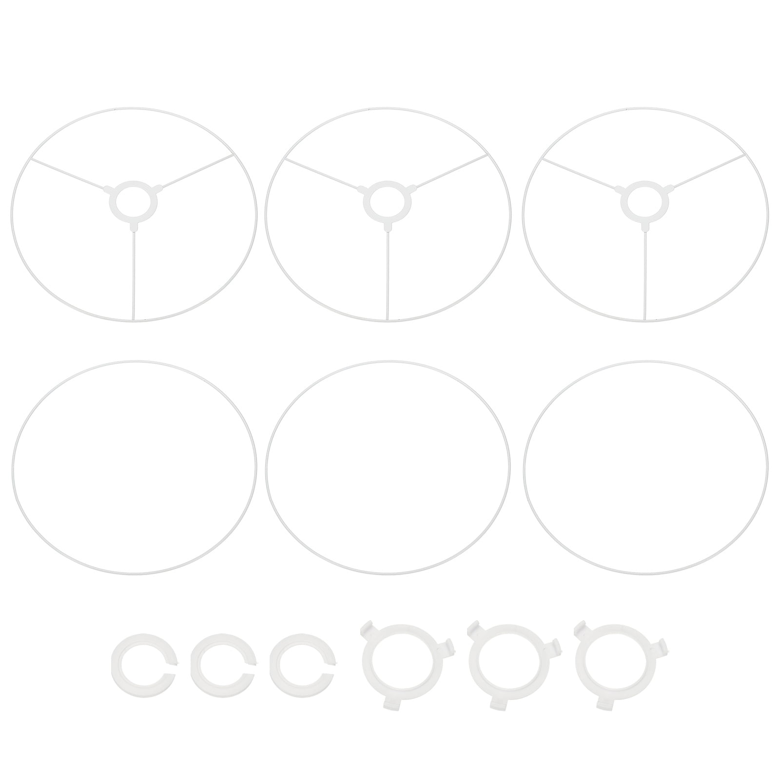 Uxcell 11.8 Inch Lamp Shade Ring, 3 Set Lamp Shade Frame with E27 to ...