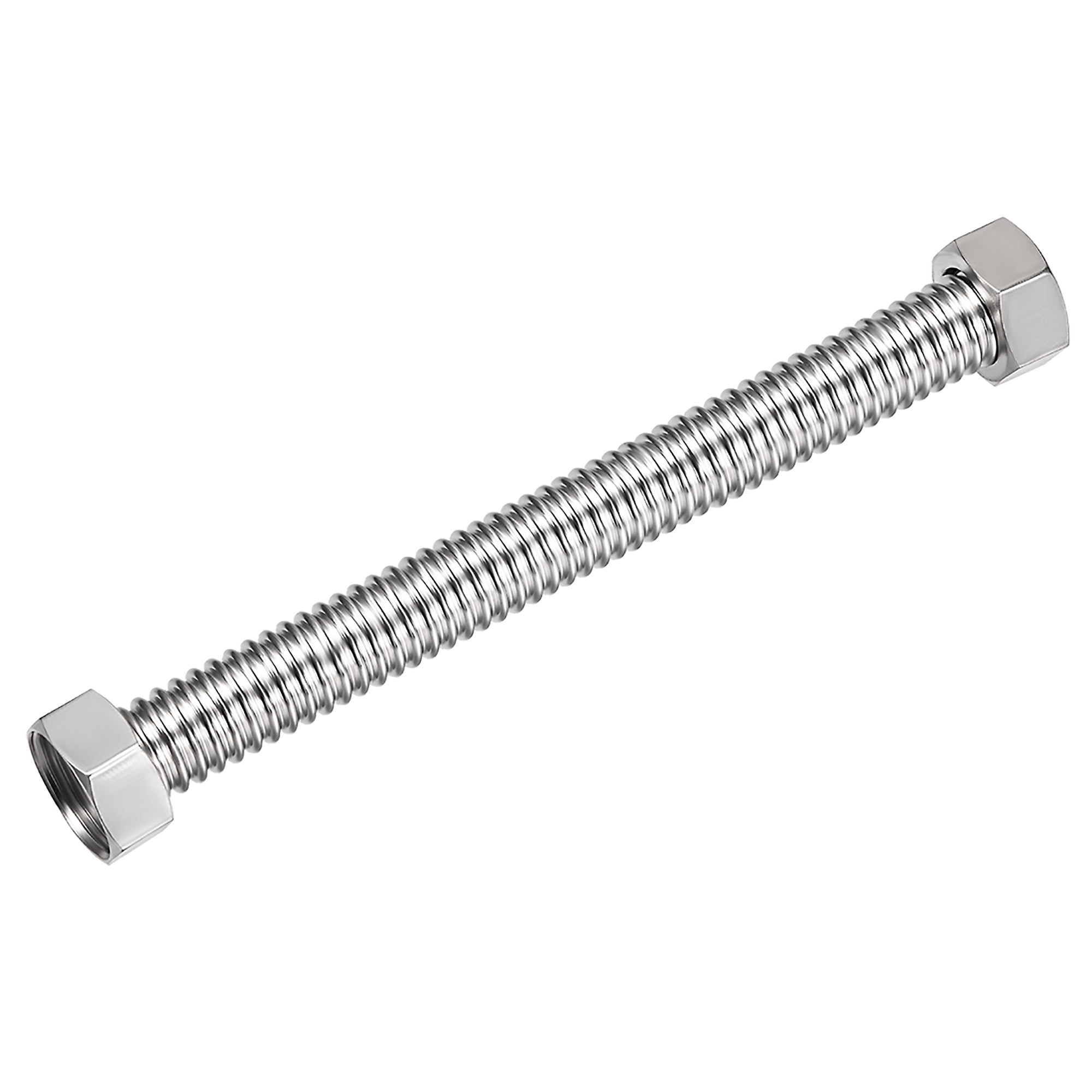Uxcell 11.8" Stainless Steel Corrugated Flexible Water Line G1 Female ...