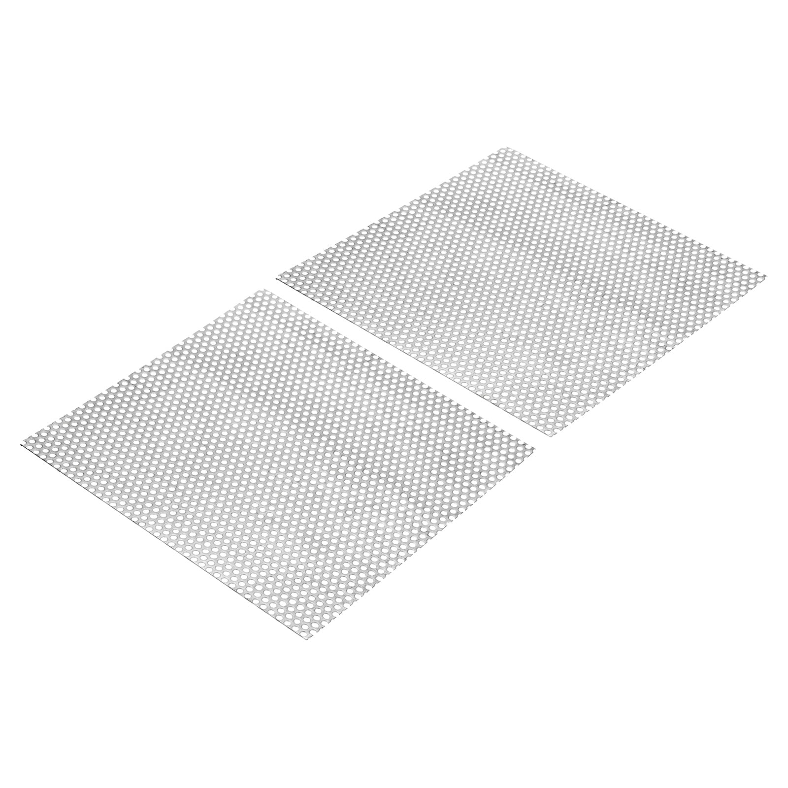 Uxcell 11.8"x11.8" 304 Stainless Steel Perforated Sheet 0.2" Hole Metal ...