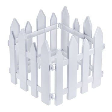 12Pcs White Plastic Picket Garden Fence Sections, 13x24 in Each for ...