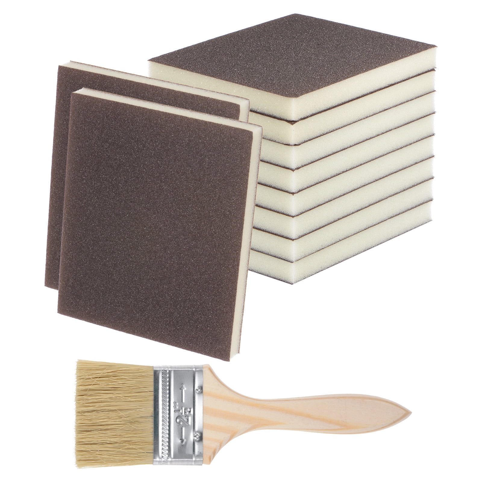 Uxcell 11 Pcs 100 x 120mm Sanding Block 320-400 Grit Dual-Use Sanding ...