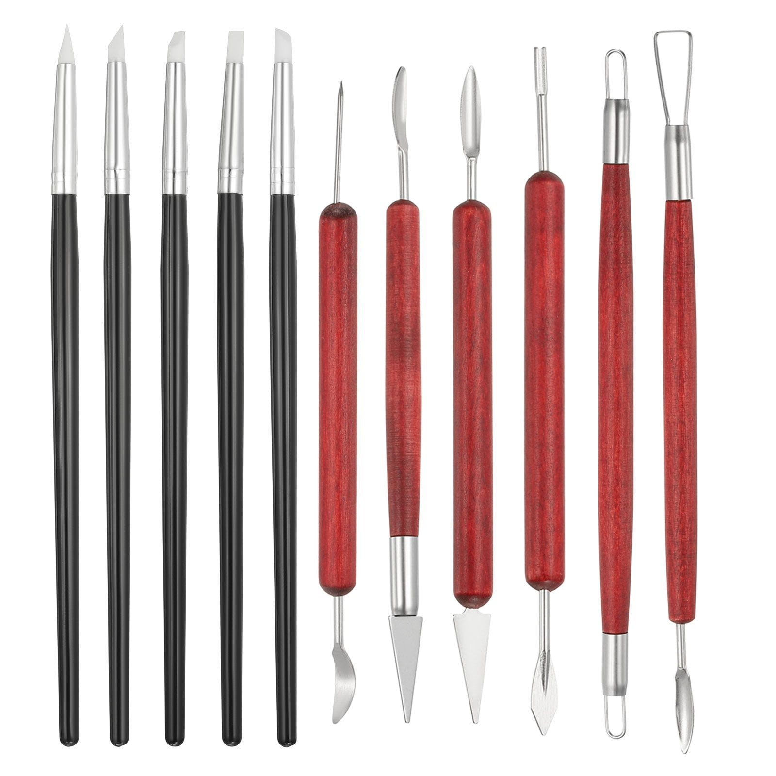 Uxcell 11 Pcs 5mm Silicone Clay Sculpting Tool, Polymer Clay Tools Clay ...
