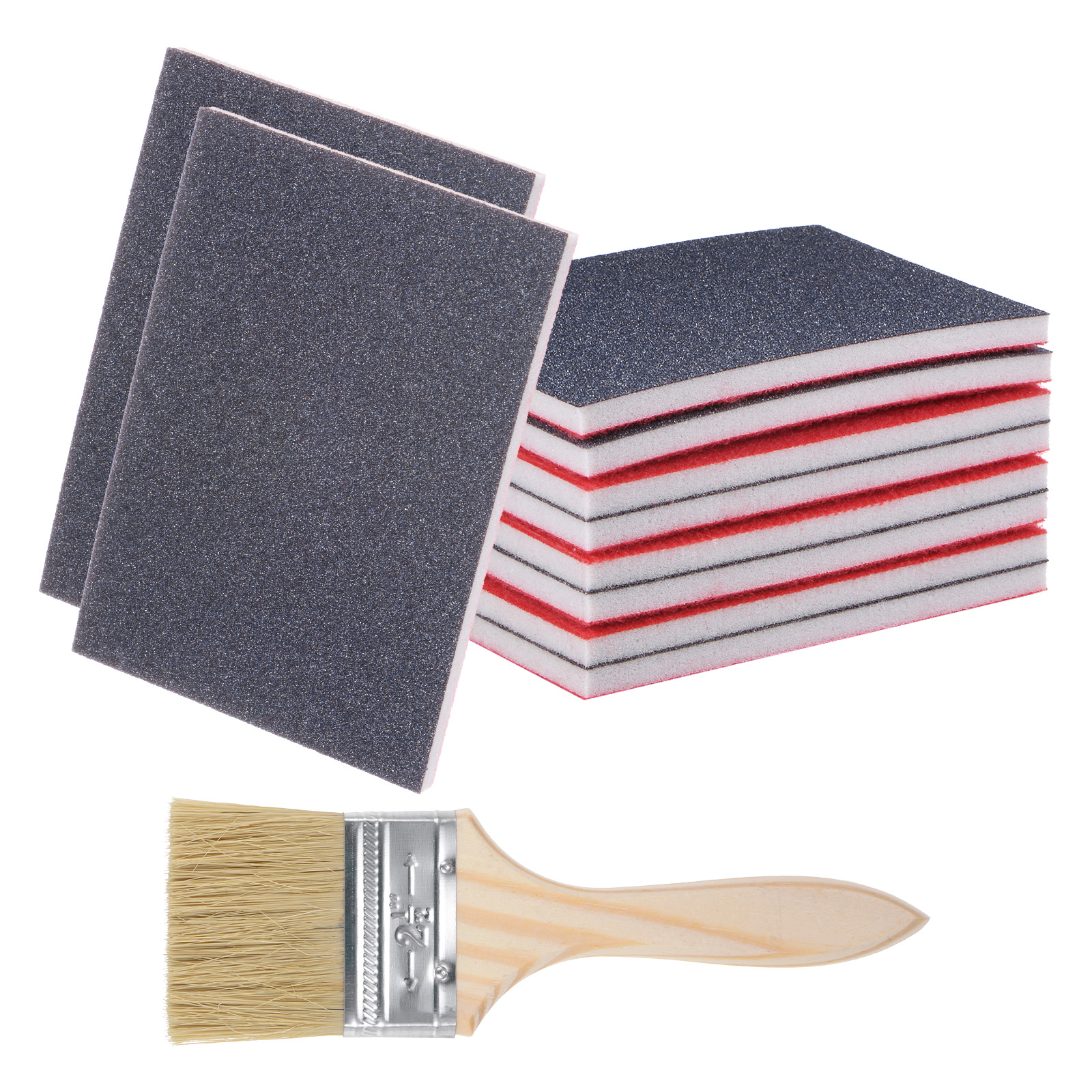 Uxcell 11 Pcs Sanding Block 320 Grit 70 x 100mm Wet Dry Sanding Pad ...