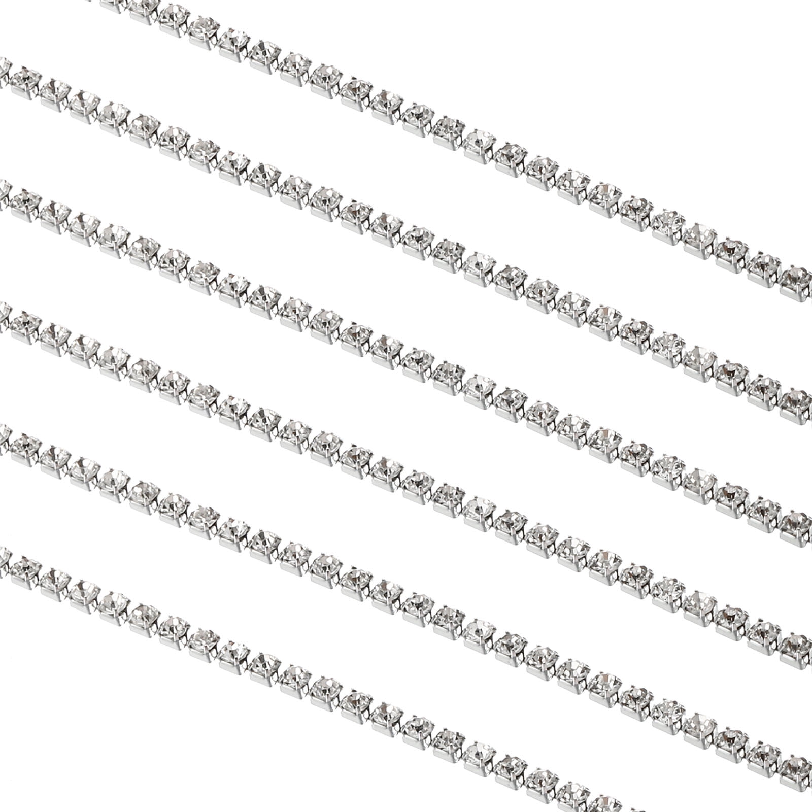 Uxcell 11 Yard/10m Crystal Rhinestone Close Chain Trim 2mm Trimming ...