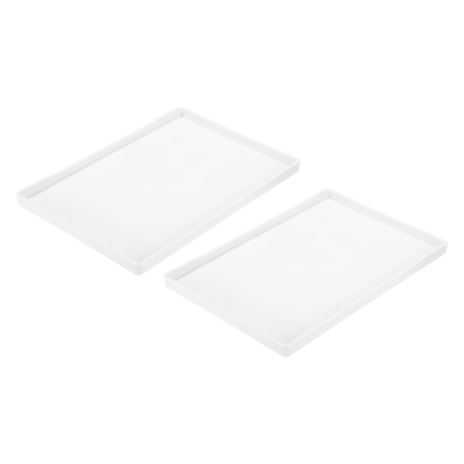 Uxcell 11" x 16" Small White Mini Tray Plastic Rectangular Wooden ...
