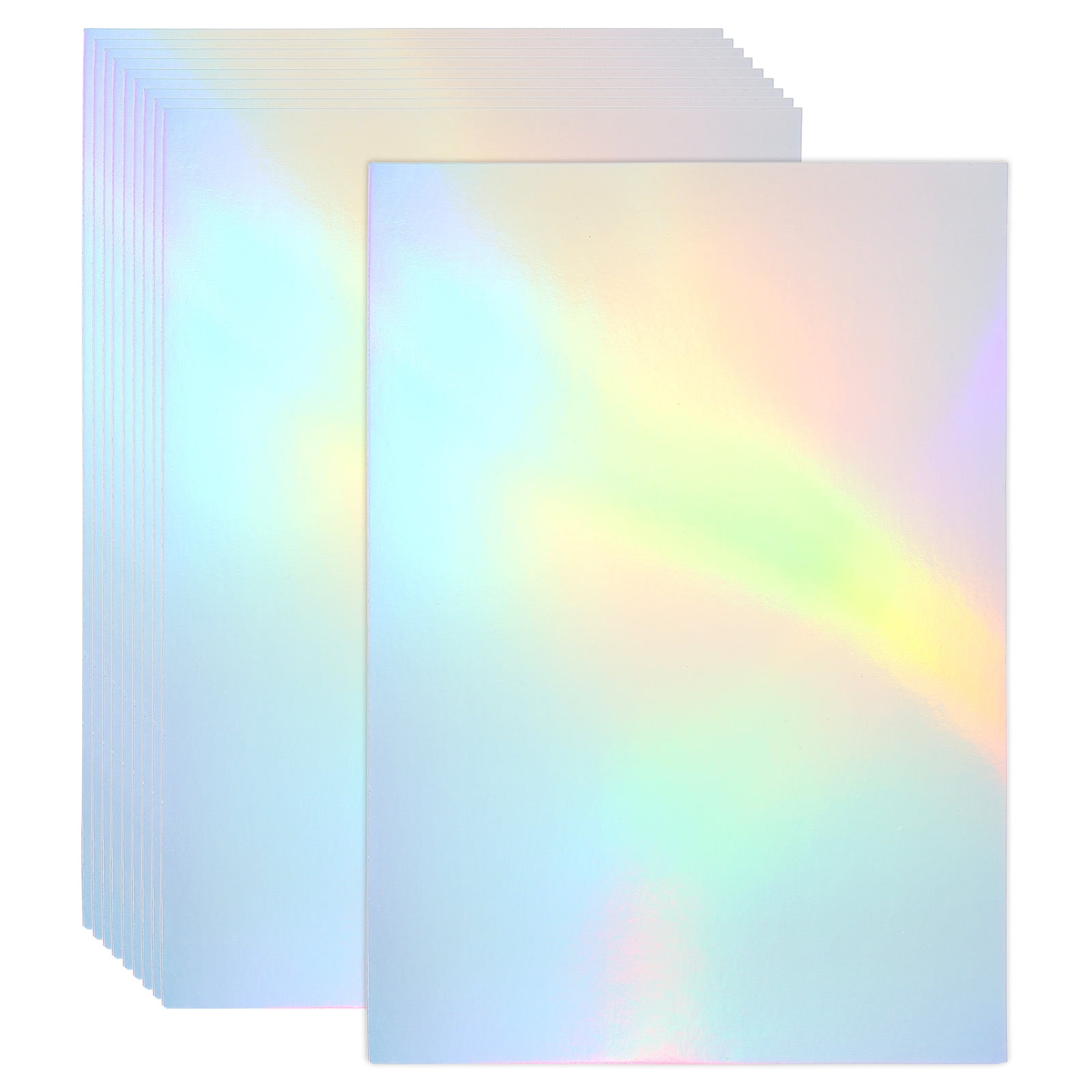 Uxcell 11"x8.5" Holographic Cardstock, 40 Pack Metallic Iridescent ...