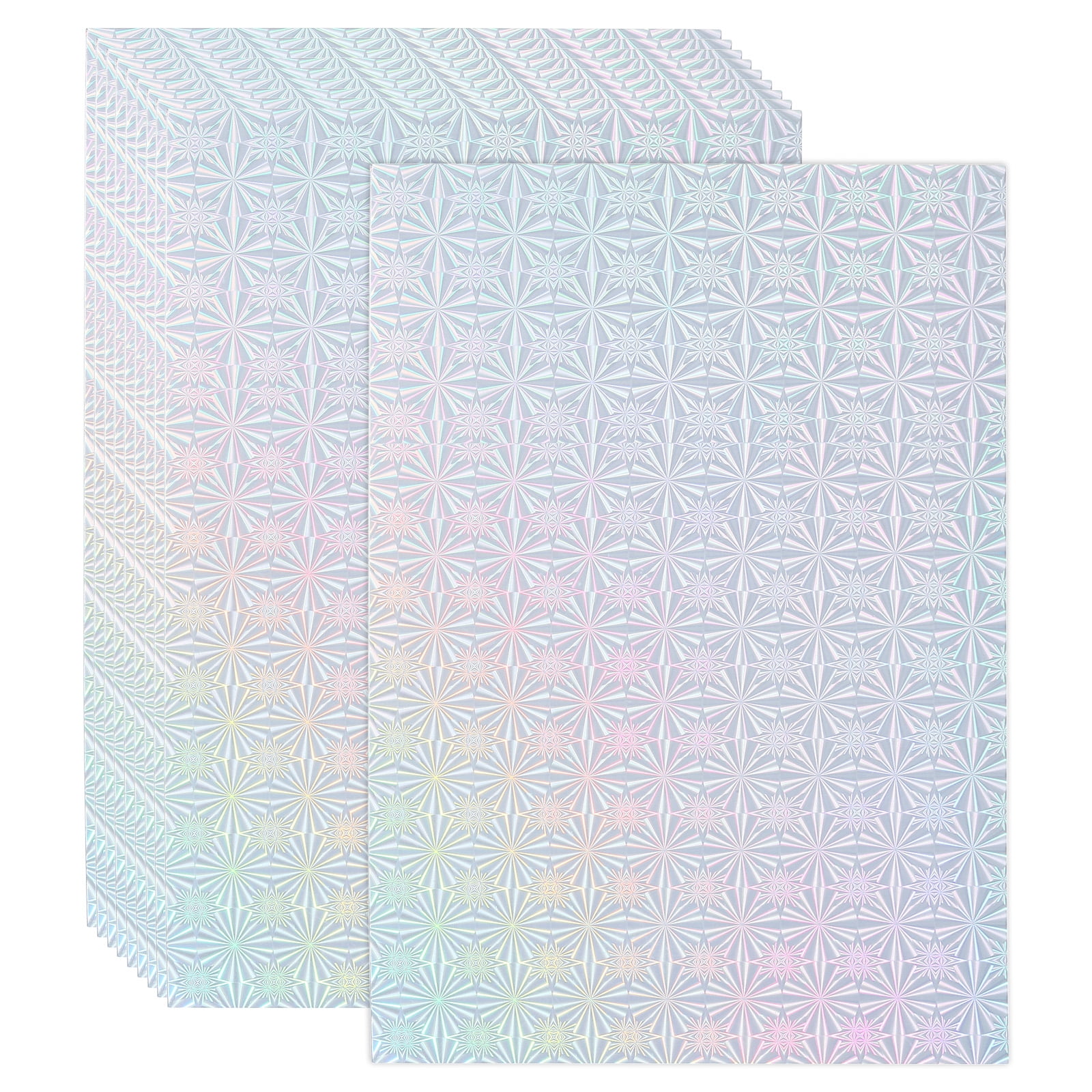 Uxcell 11"x8.5" Holographic Cardstock, 40 Pack Metallic Iridescent ...
