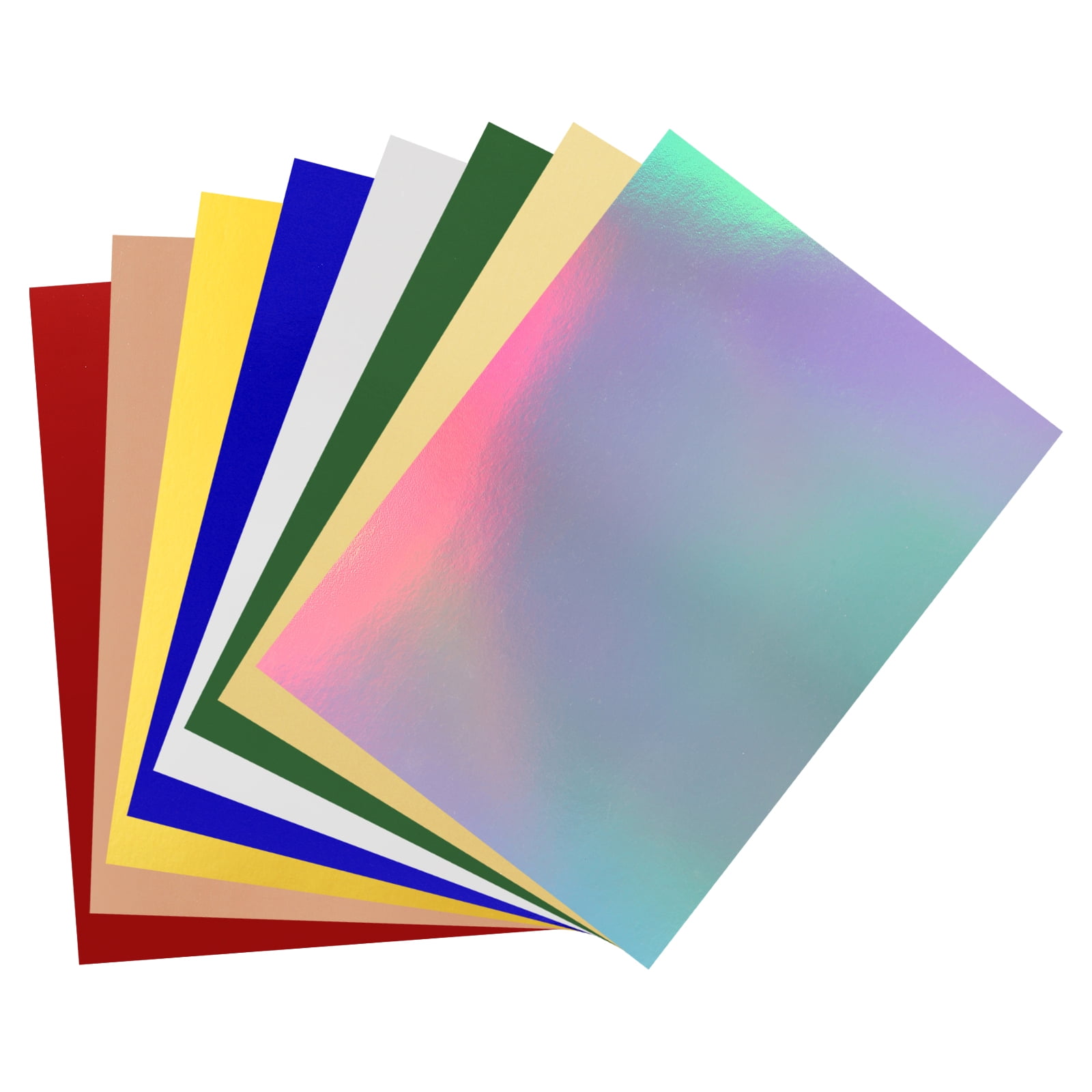 Uxcell 11"x8.5" Metallic Mirror Board Sheets, 24 Pack 8 Colors ...