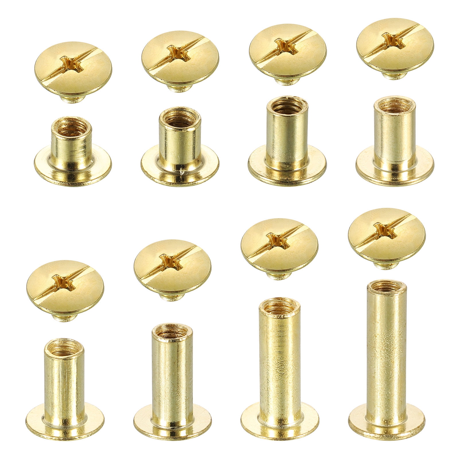 Uxcell 110 Pack Chicago Screw Rivet Metal Phillips Head Binding Post ...