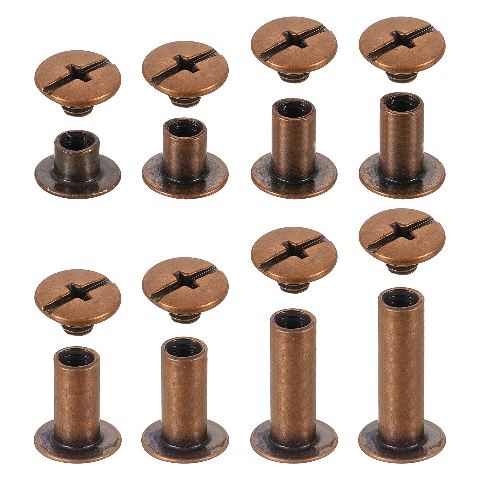 Uxcell 110 Pack Chicago Screw Rivet Metal Phillips Head Binding Post ...