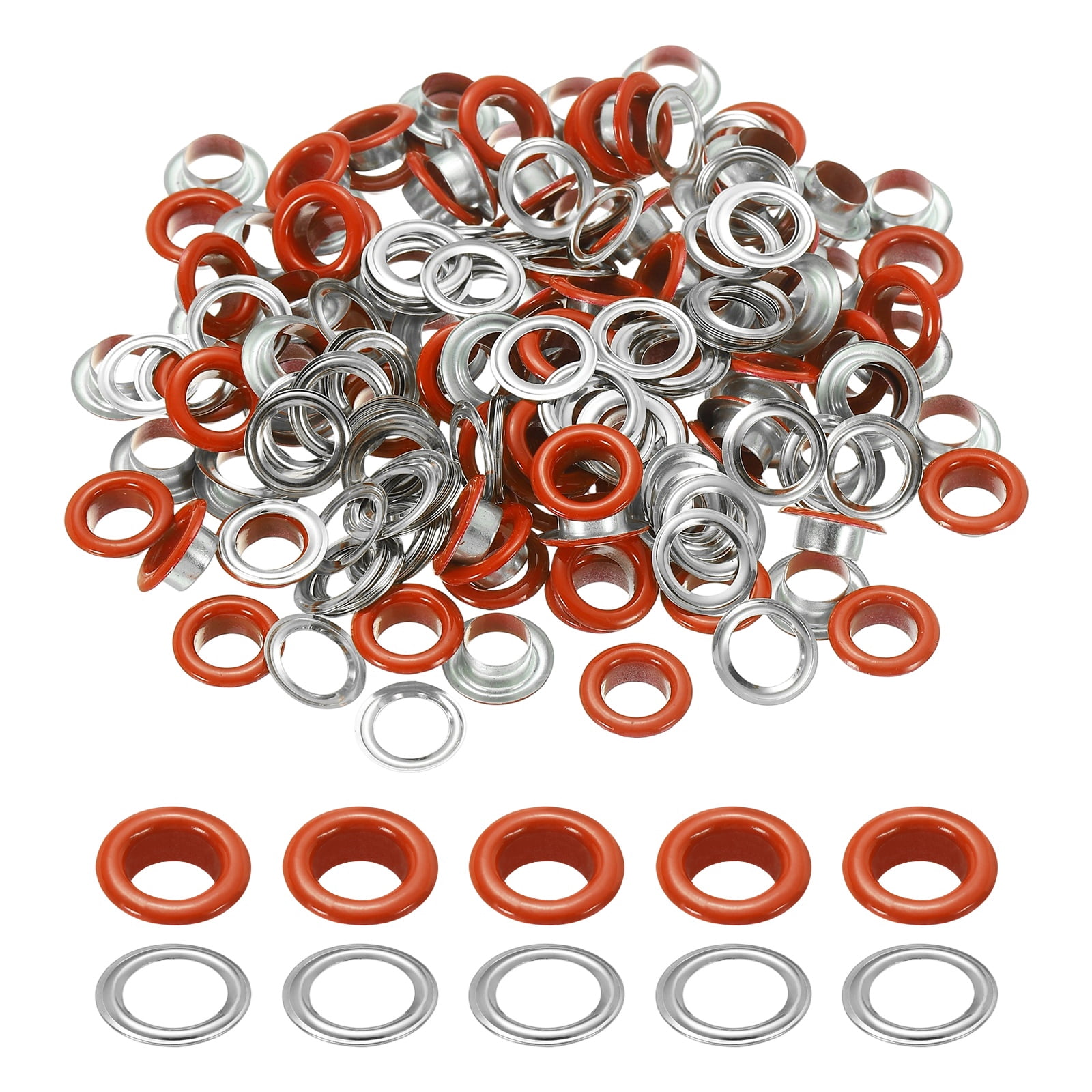 Uxcell 110 Pcs Colored Grommets Eyelets with Washers, 5/16"(8mm ...