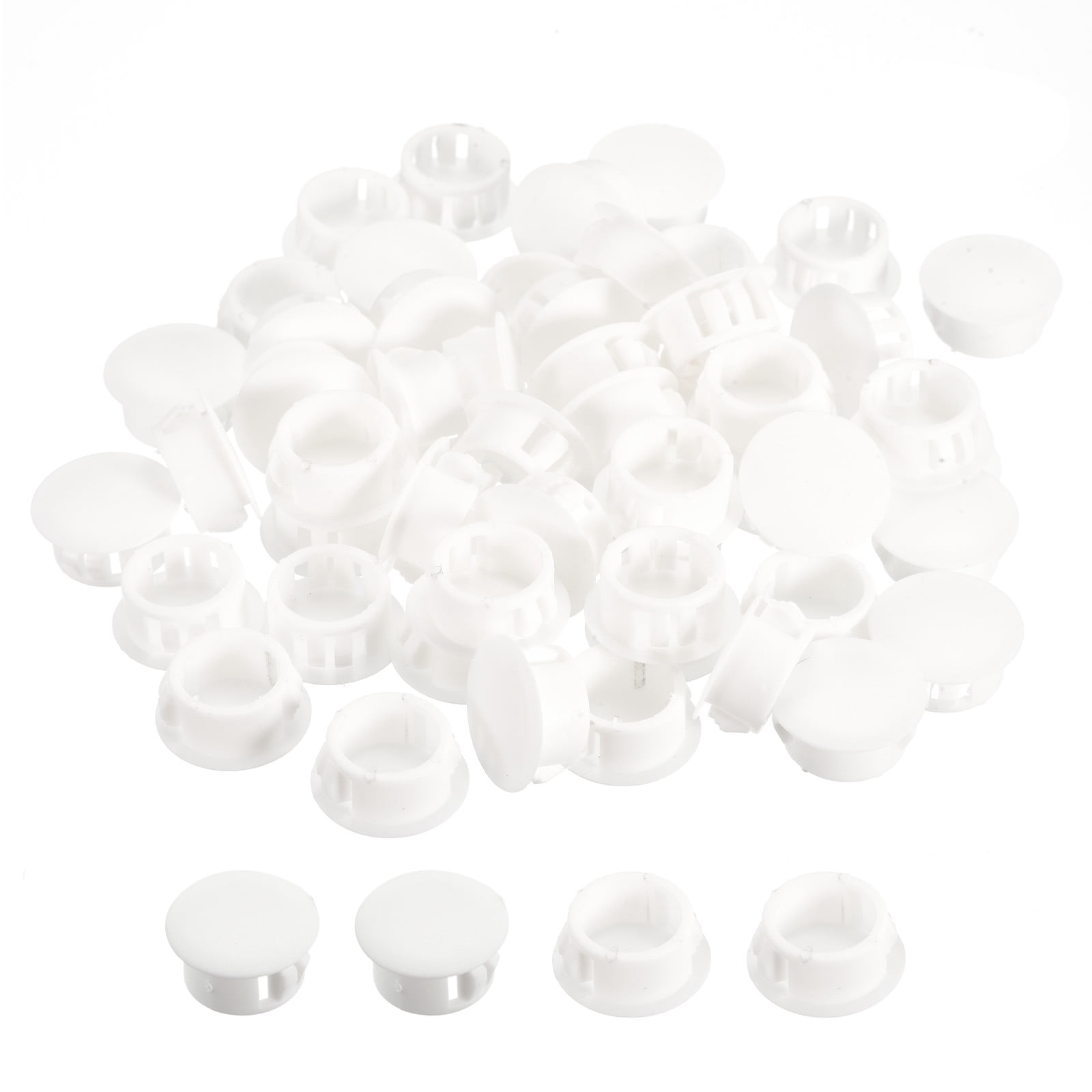 Uxcell 110Pack 23/32" Plastic Hole Plugs Panel Flush Type Knockout ...