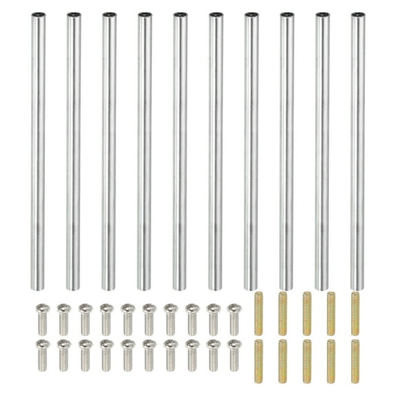 Uxcell 110mm (4.3") Round Coupling Nuts Kit, M4 Thread Connector with ...