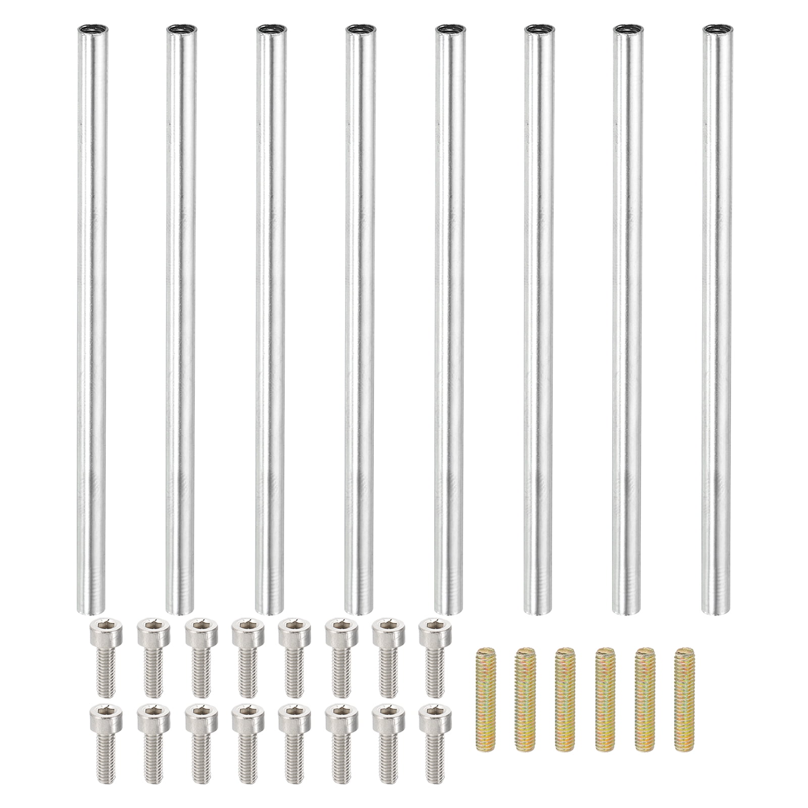 Uxcell 110mm (4.3") Round Coupling Nuts Kit, M4 Thread Connector with ...