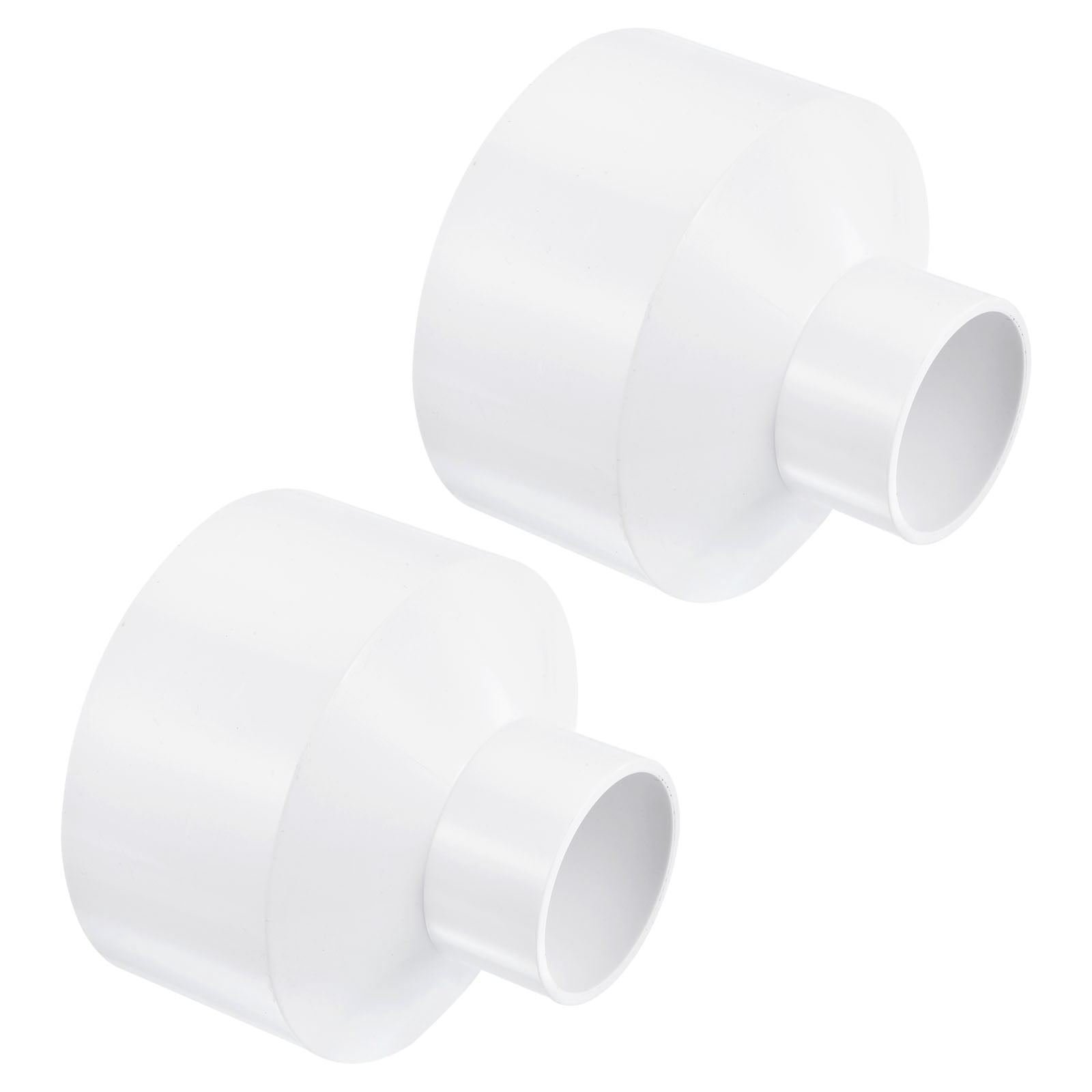 Uxcell ID Reducer Pipe Fitting Straight Adapter Connector, White 110mm ...