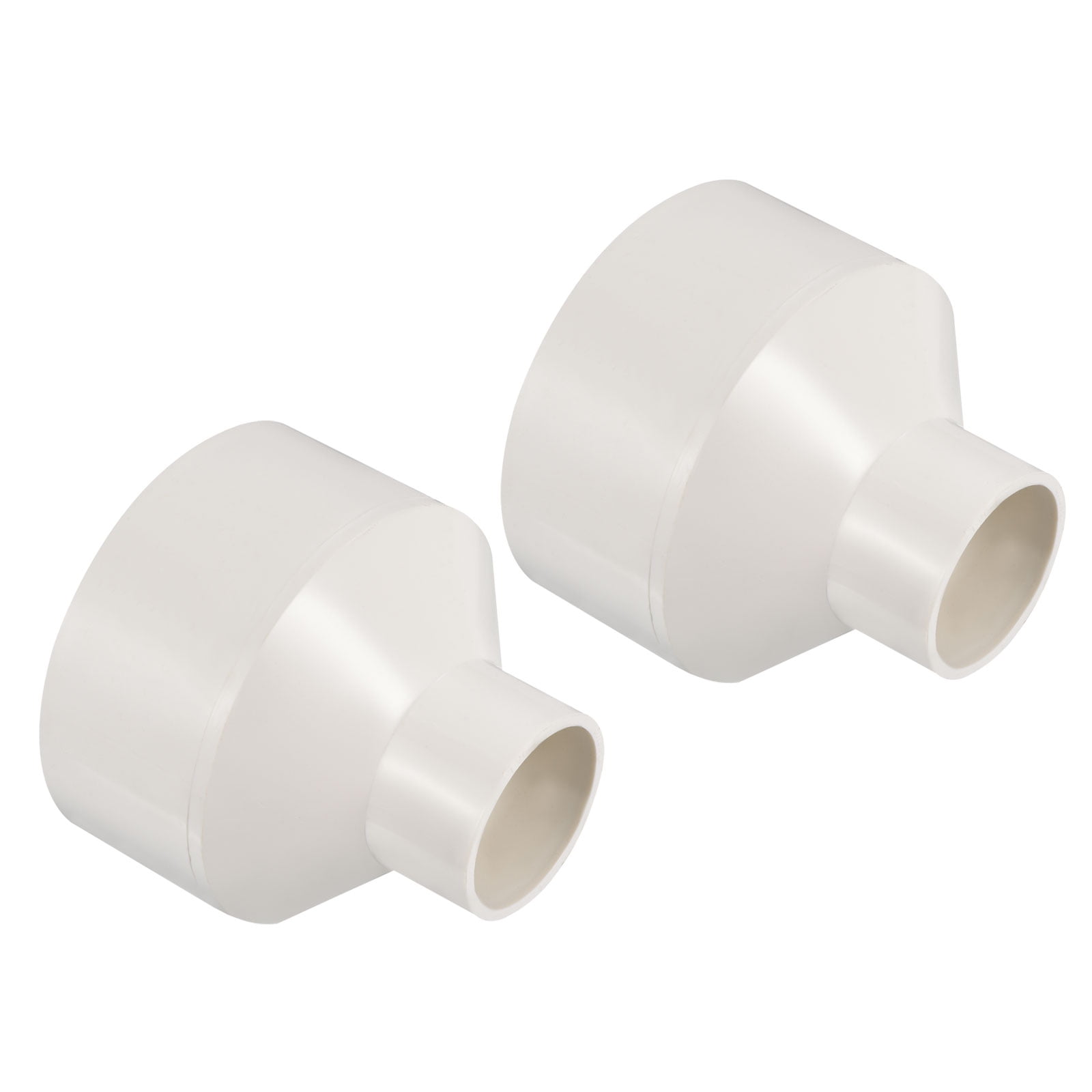 Uxcell 110x50mm PVC Reducer Pipe Fitting Straight Coupling Connector ...